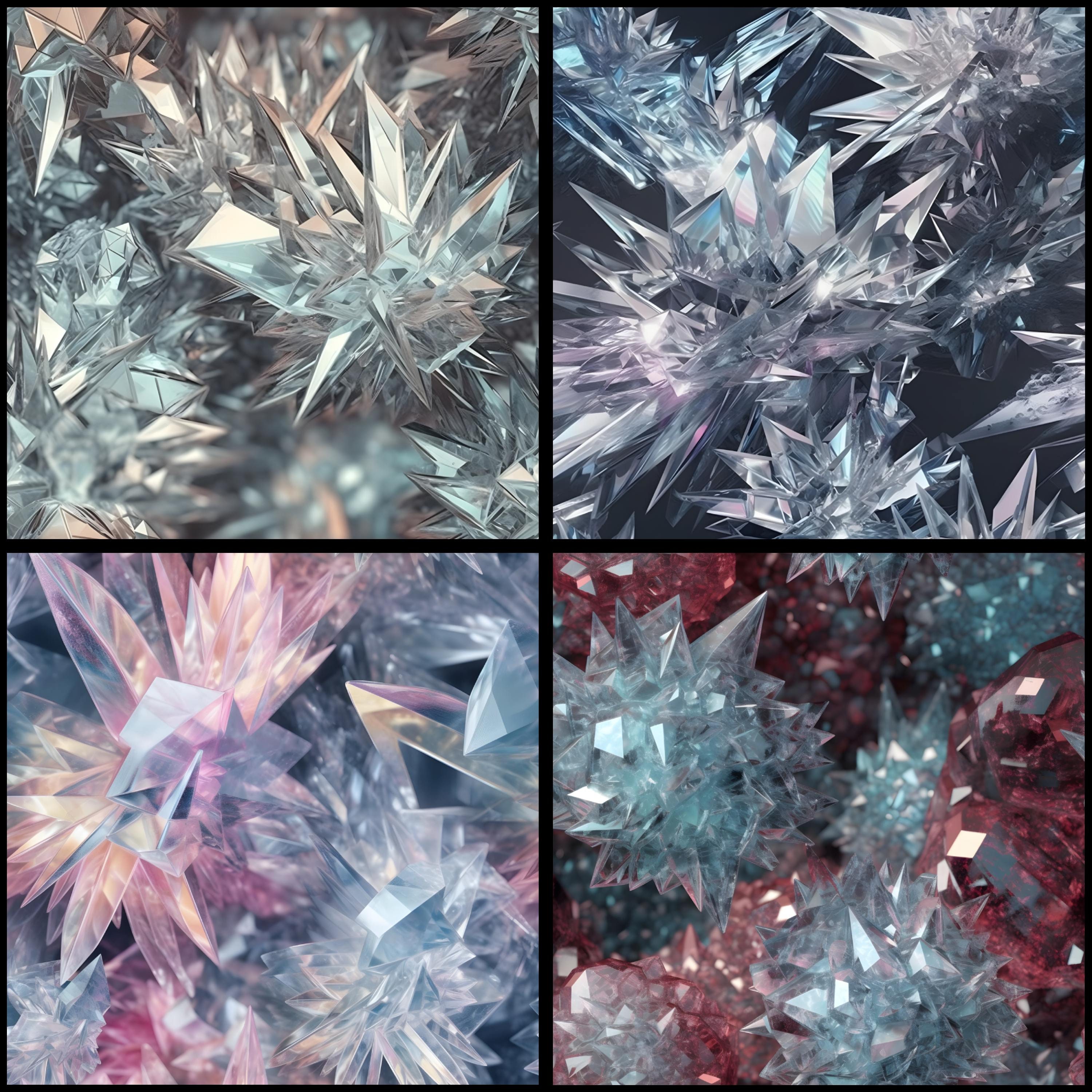 Digital Paper Ice Crystal Pattern Instant Download Seamless Digital Ice ...