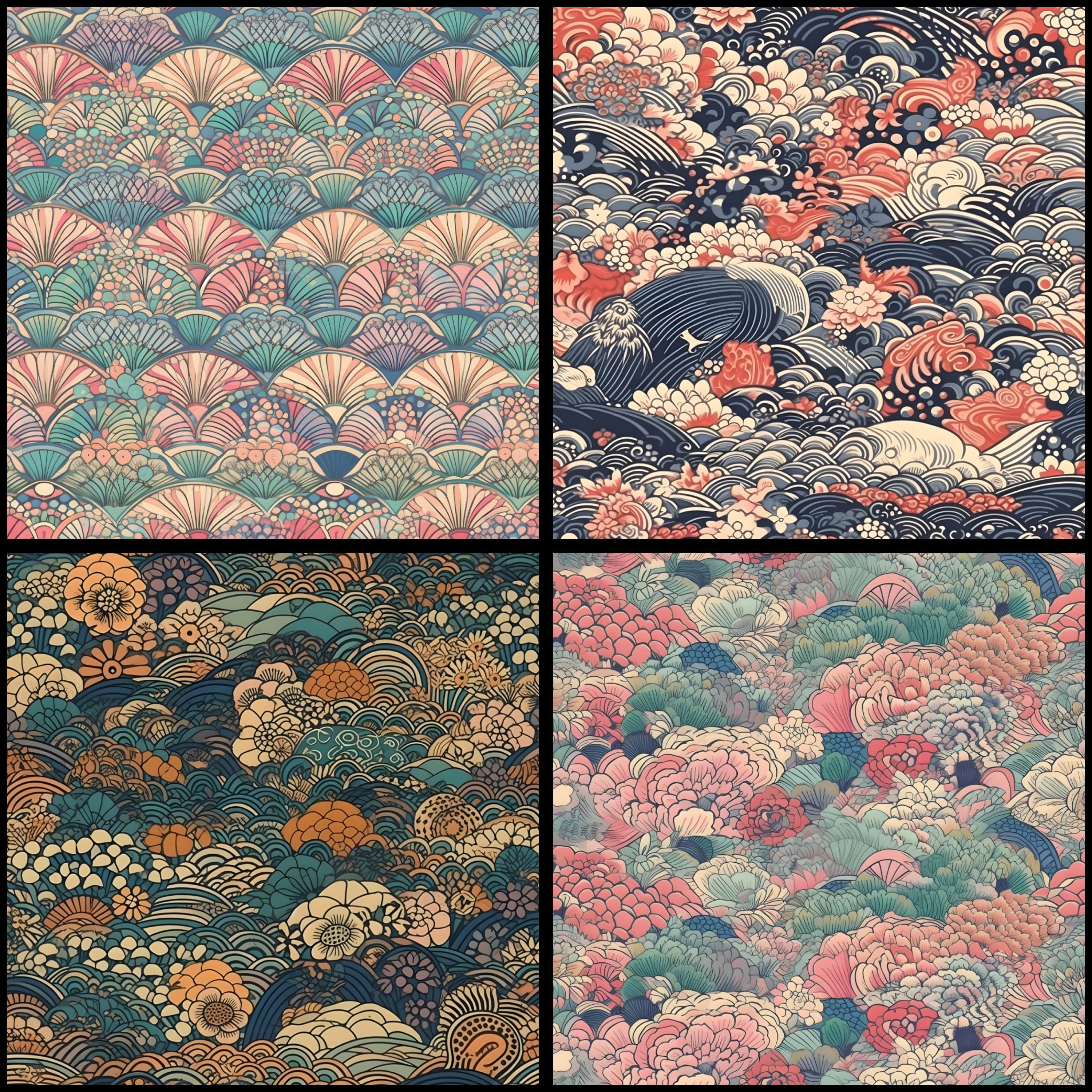 Digital Paper Chiyogami Pattern Instant Download Seamless Chiyogami Digital Design Japanese ...