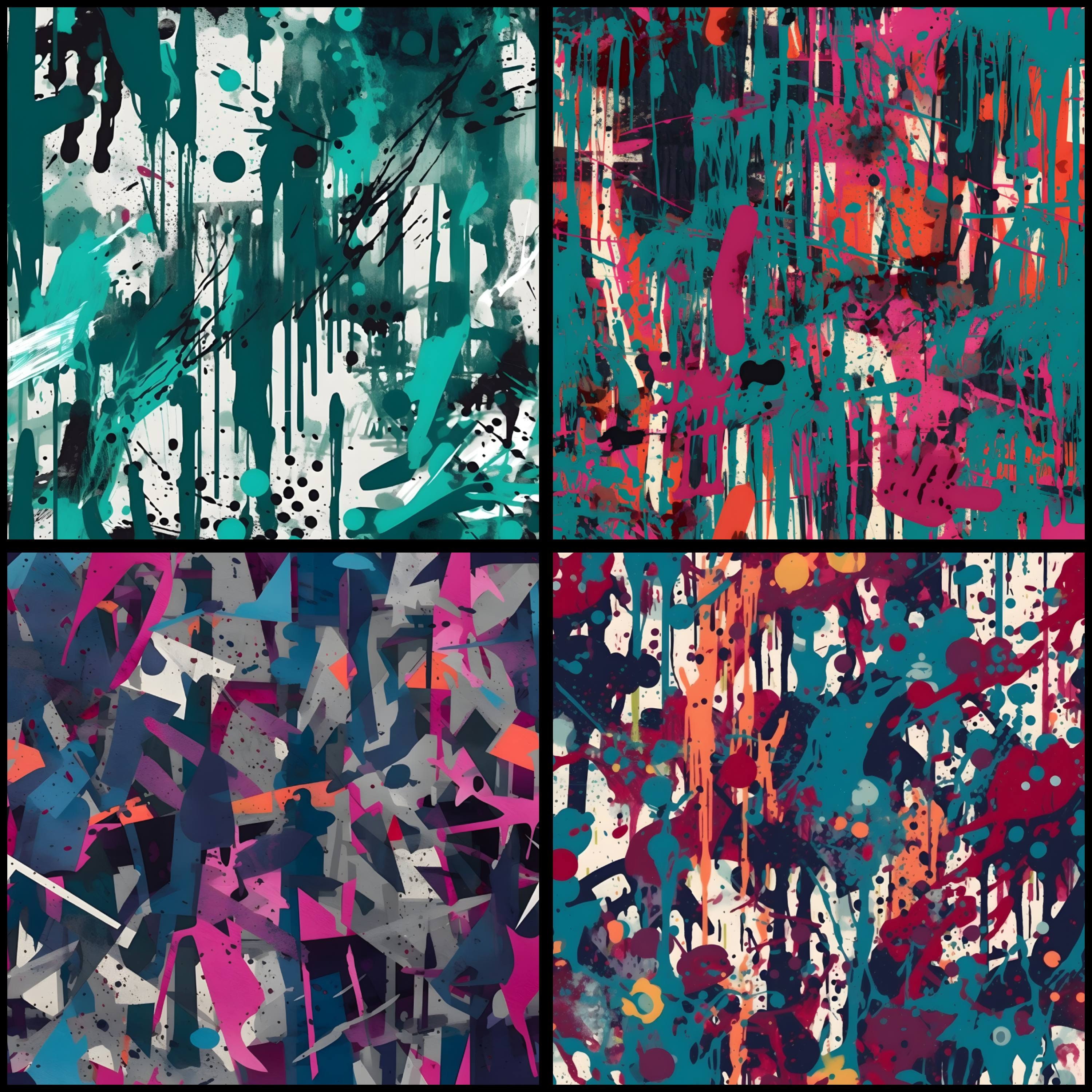 Digital Paper Graffiti Pattern Seamless Instant Download Digital ...