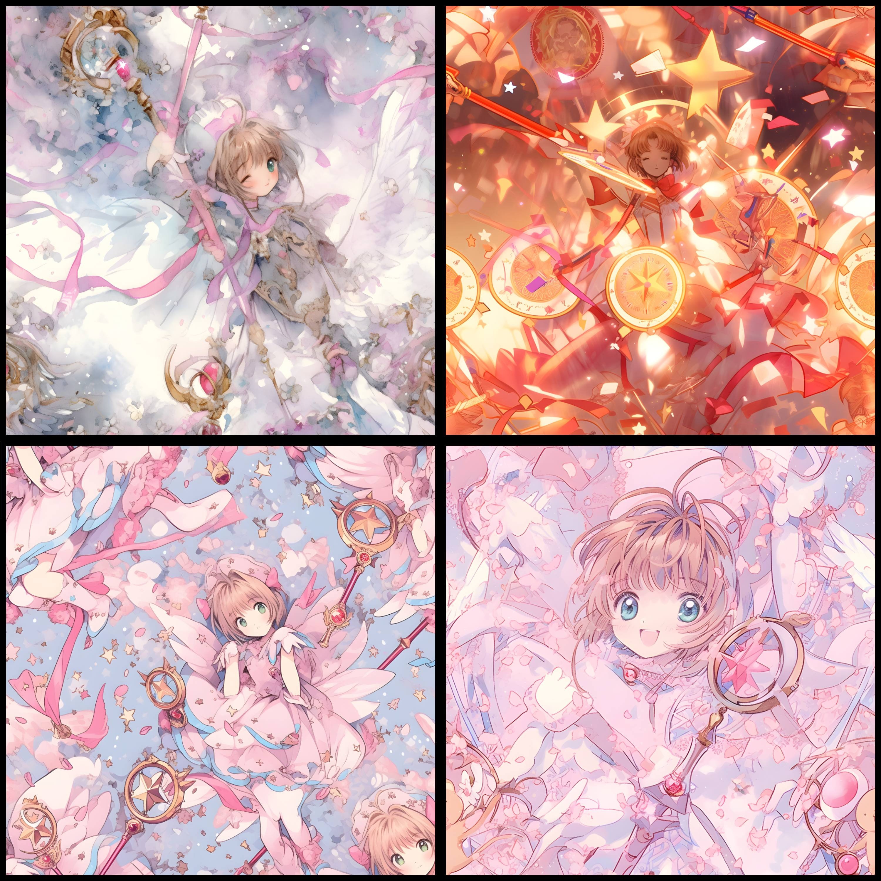 Digital Paper Anime Sakura Pattern Instant Download Seamless Digital ...