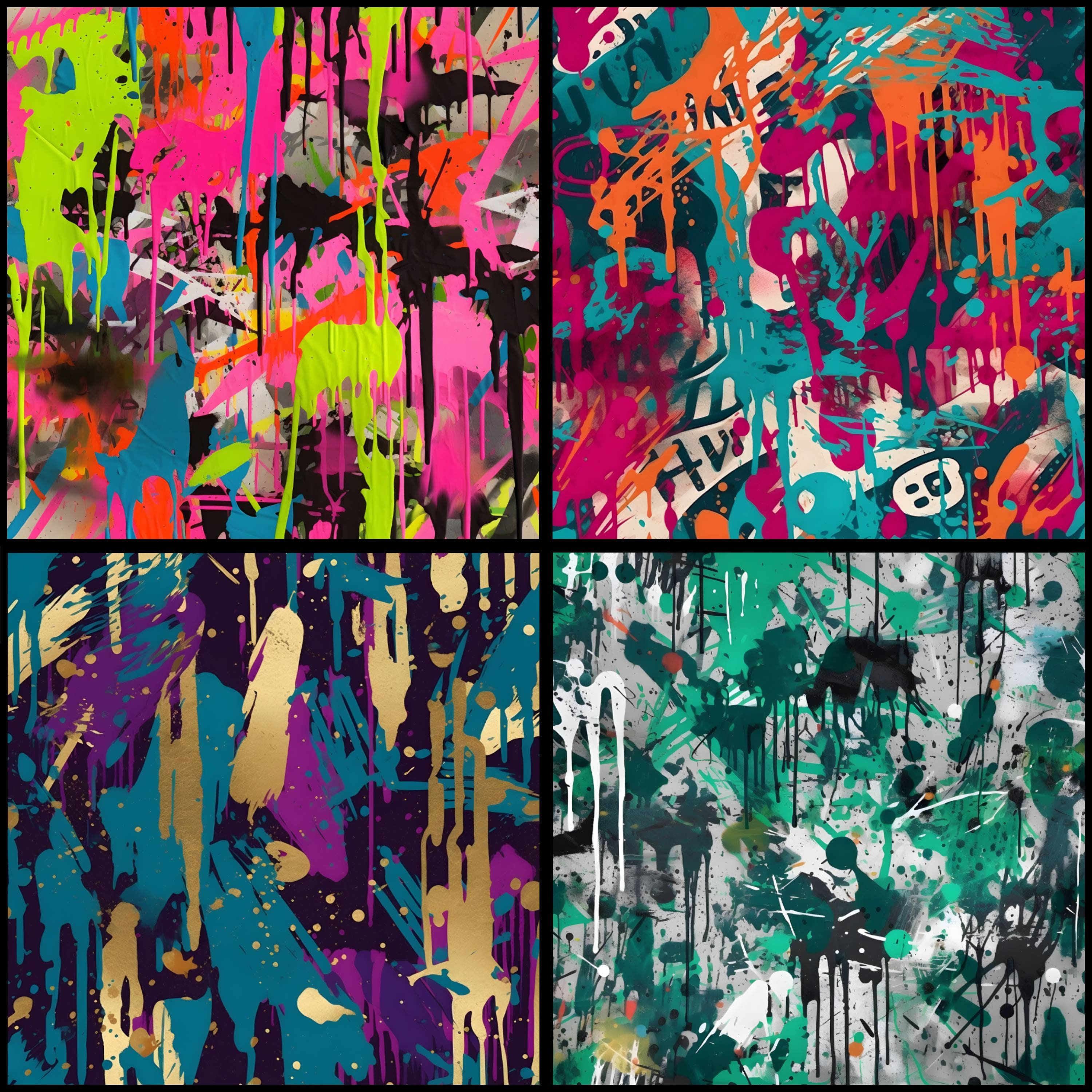 Digital Paper Graffiti Pattern Seamless Instant Download Digital ...