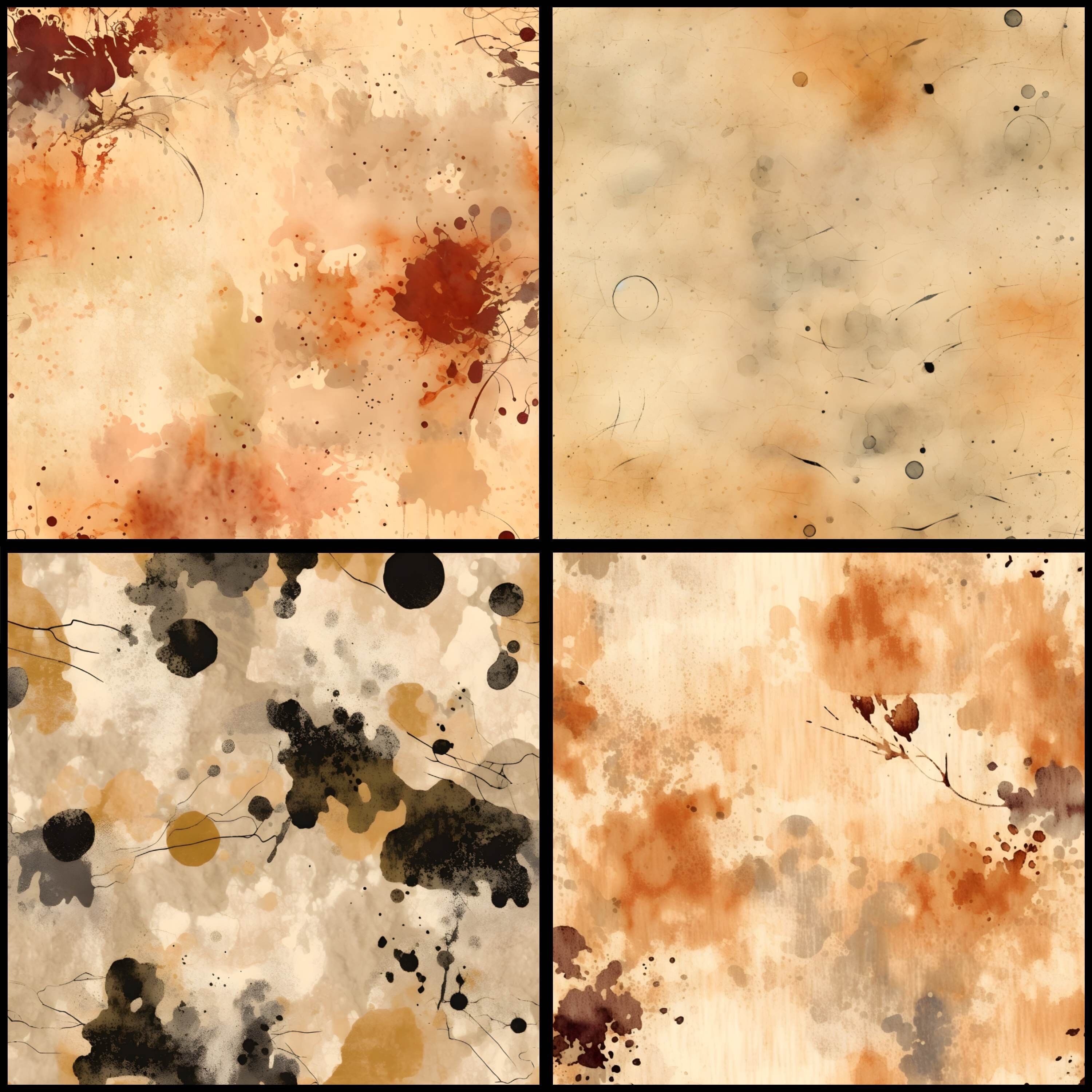 Digital Paper Stained Parchment Pattern Instant Download Seamless ...