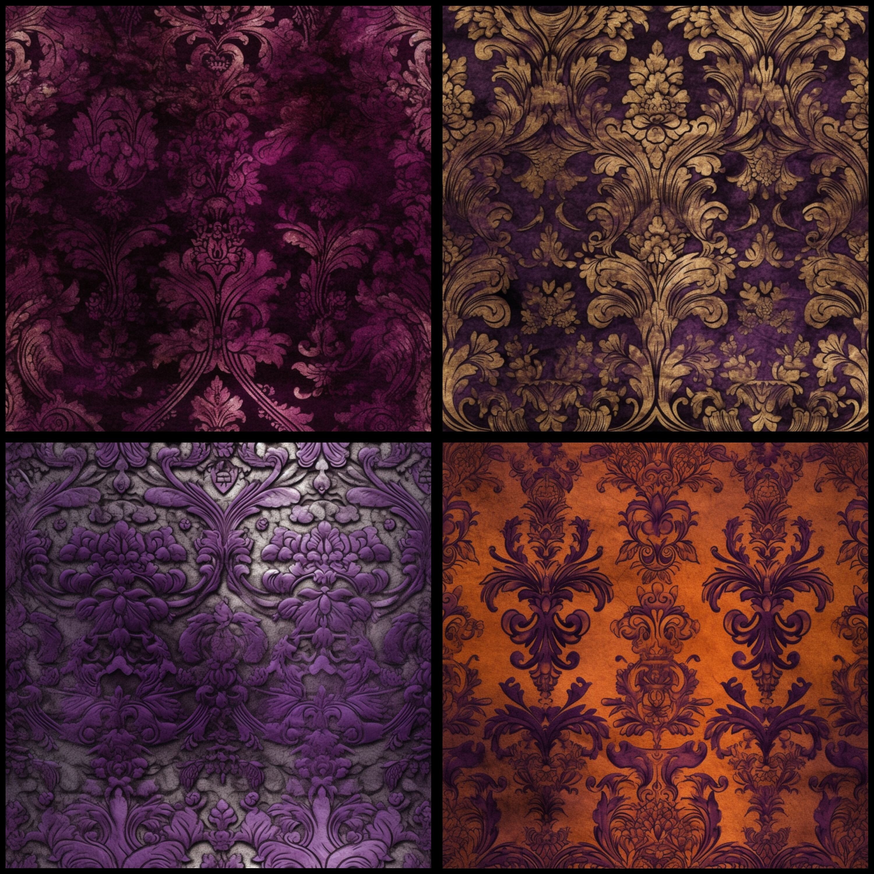 Digital Paper Embossed Damask Pattern Instant Download Seamless Digital ...