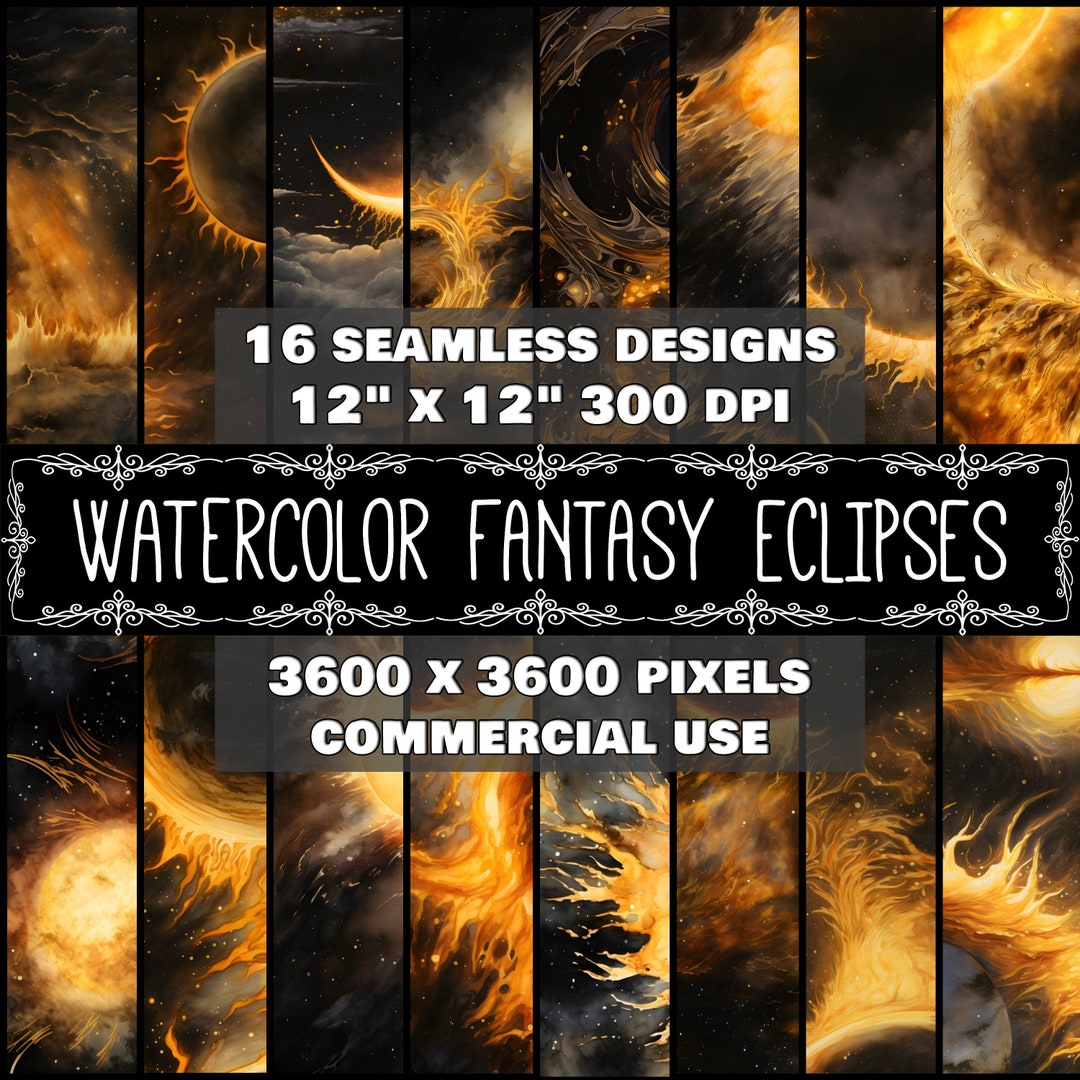 Digital Paper Eclipse Pattern Instant Download Seamless Digital ...