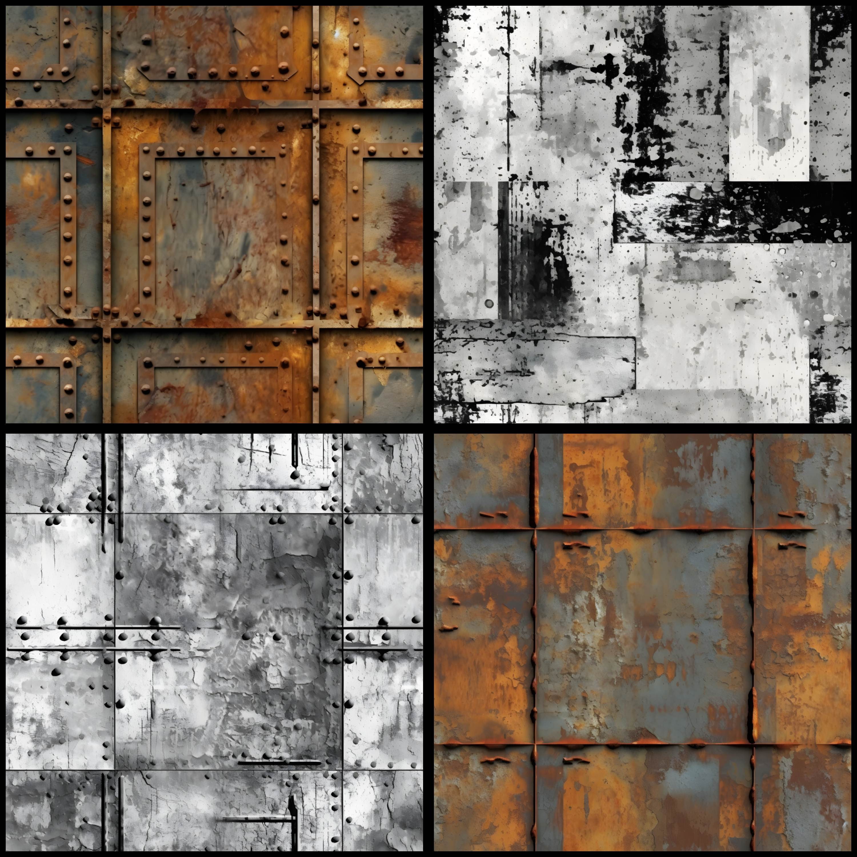 Digital Paper Distressed Metal Pattern Instant Download Seamless ...