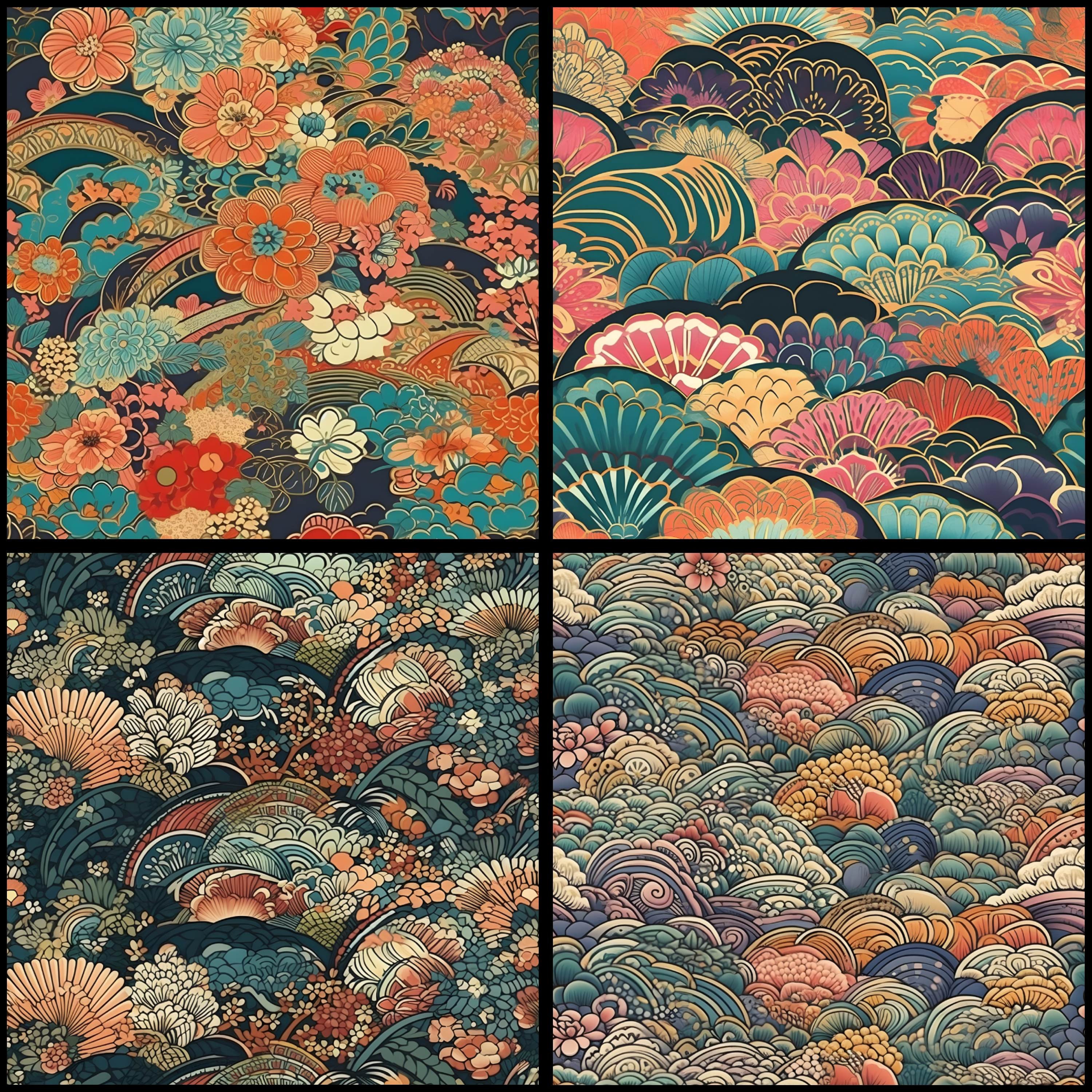 Digital Paper Chiyogami Pattern Instant Download Seamless Chiyogami ...