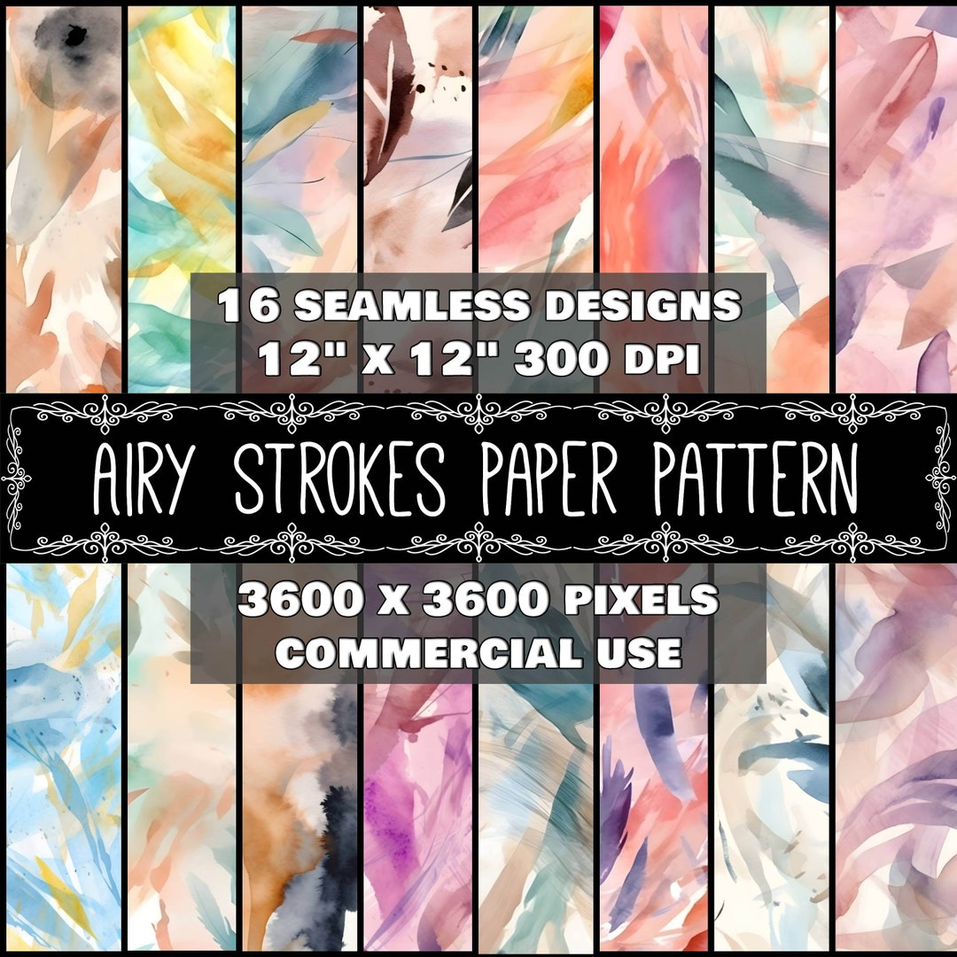 Digital Paper Brush Strokes Pattern Instant Download Seamless Digital ...