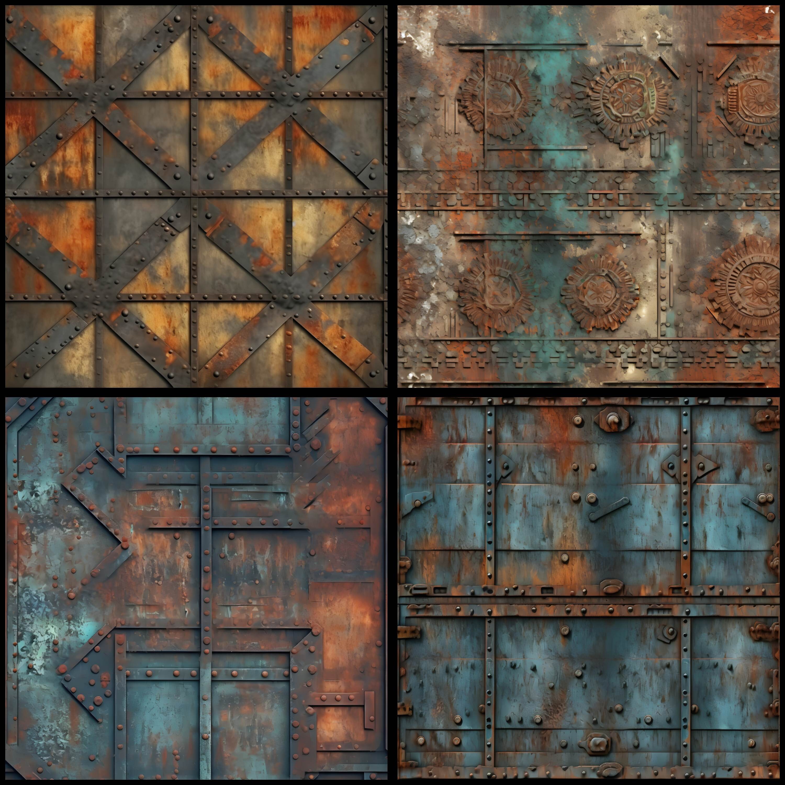Digital Paper Distressed Metal Pattern Instant Download Seamless ...