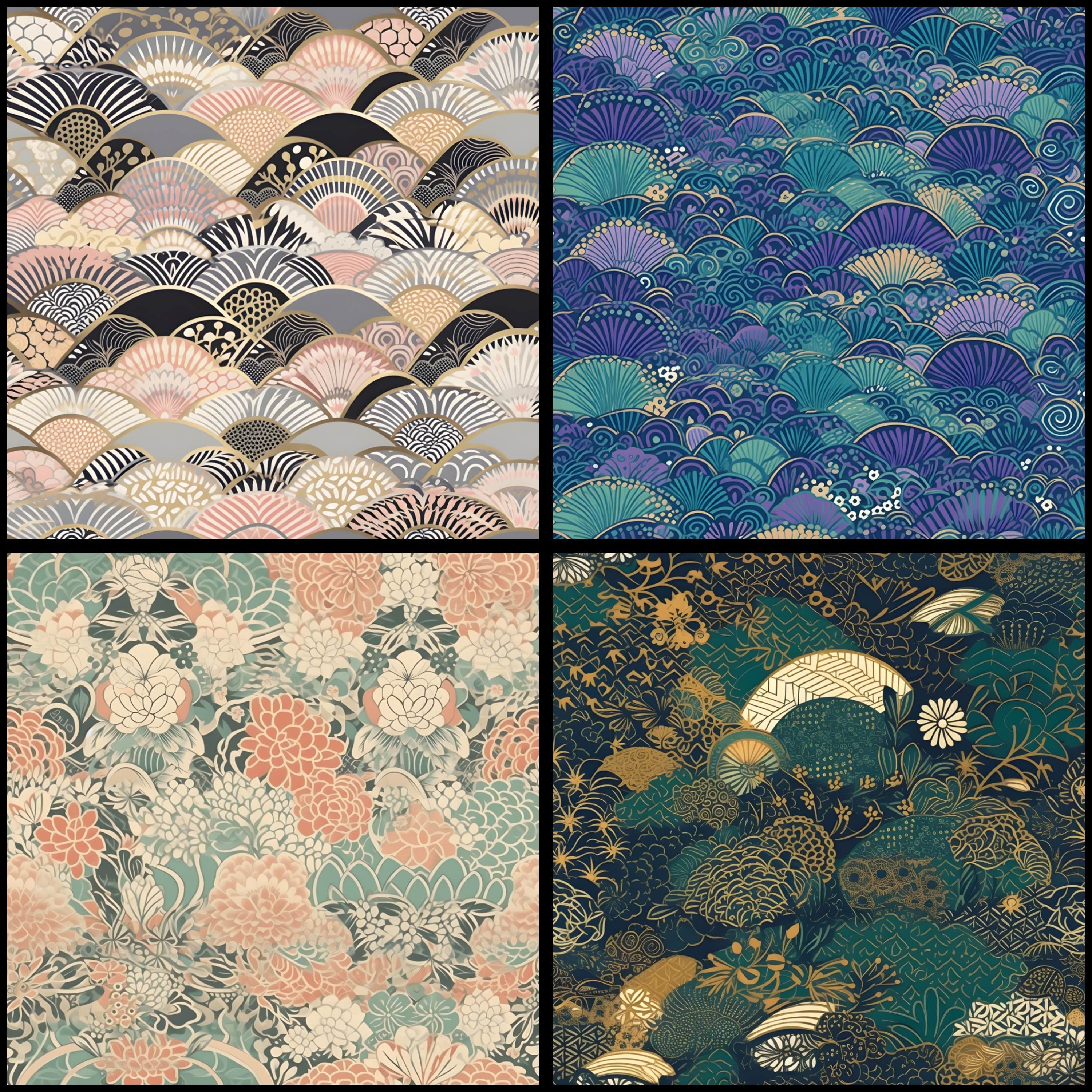 Digital Paper Chiyogami Pattern Instant Download Seamless Chiyogami ...