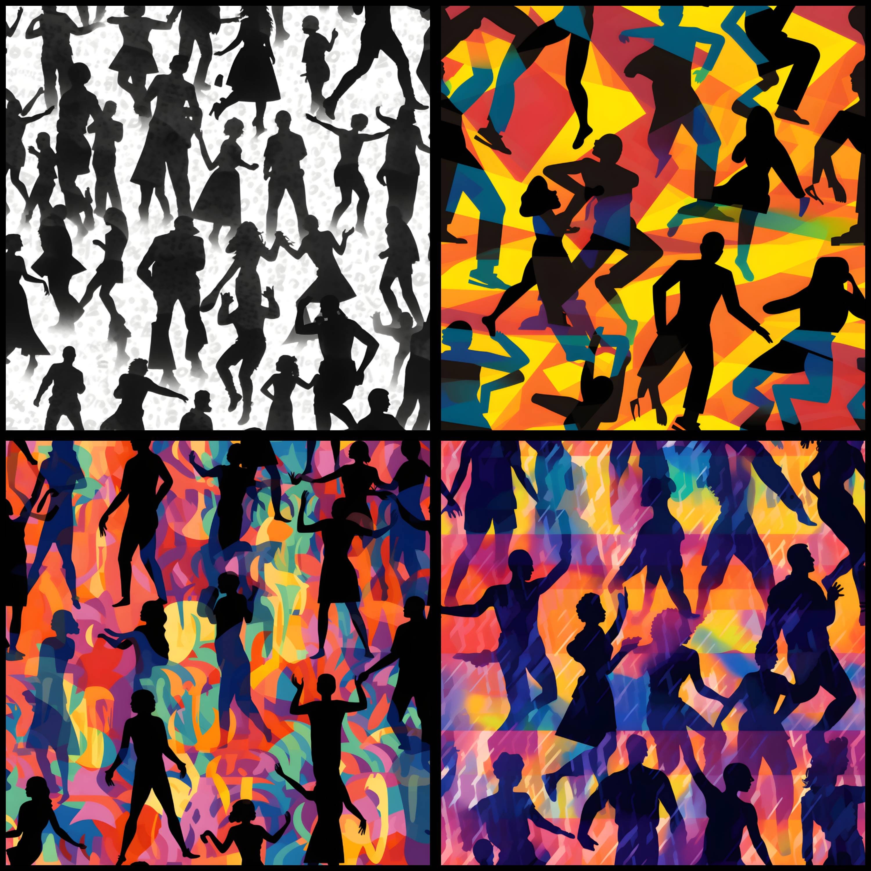 Digital Paper Dancer Pattern Instant Download Seamless Digital ...