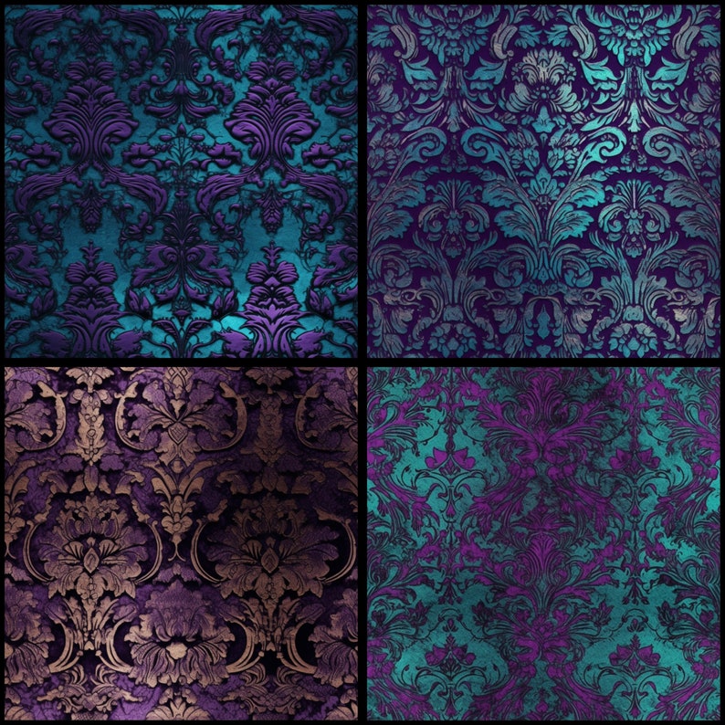 Digital Paper Embossed Damask Pattern Instant Download Seamless Digital ...