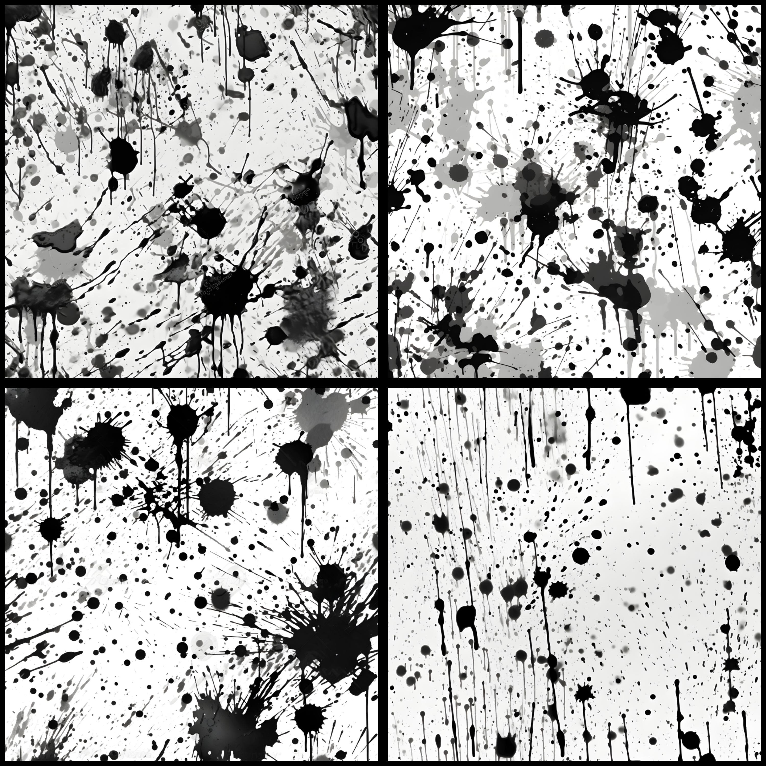 Digital Paper Paint Splatter Pattern Instant Download Seamless Digital ...