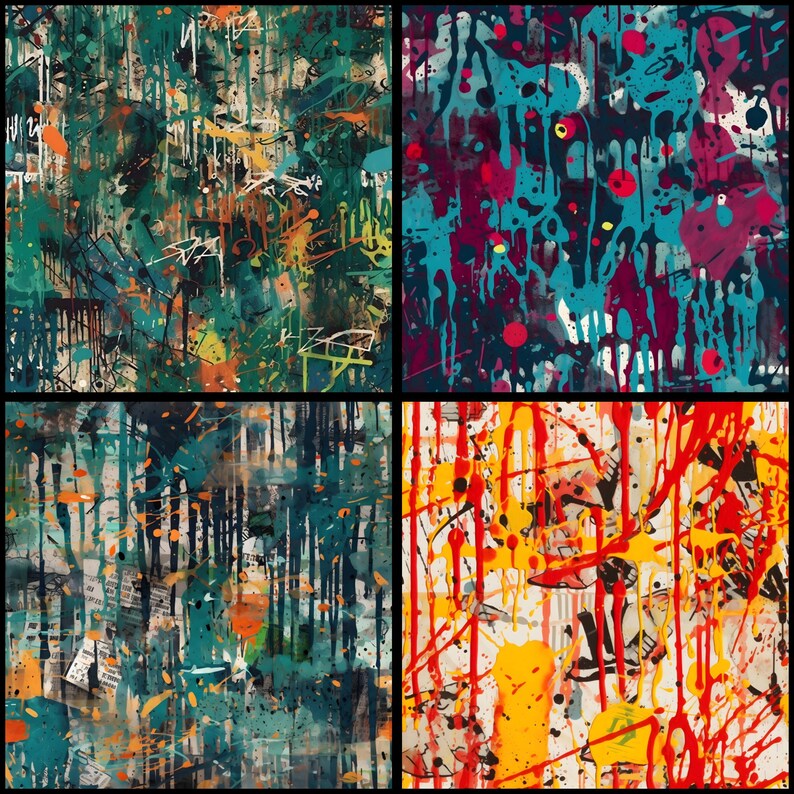 Digital Paper Graffiti Pattern Seamless Instant Download Digital ...