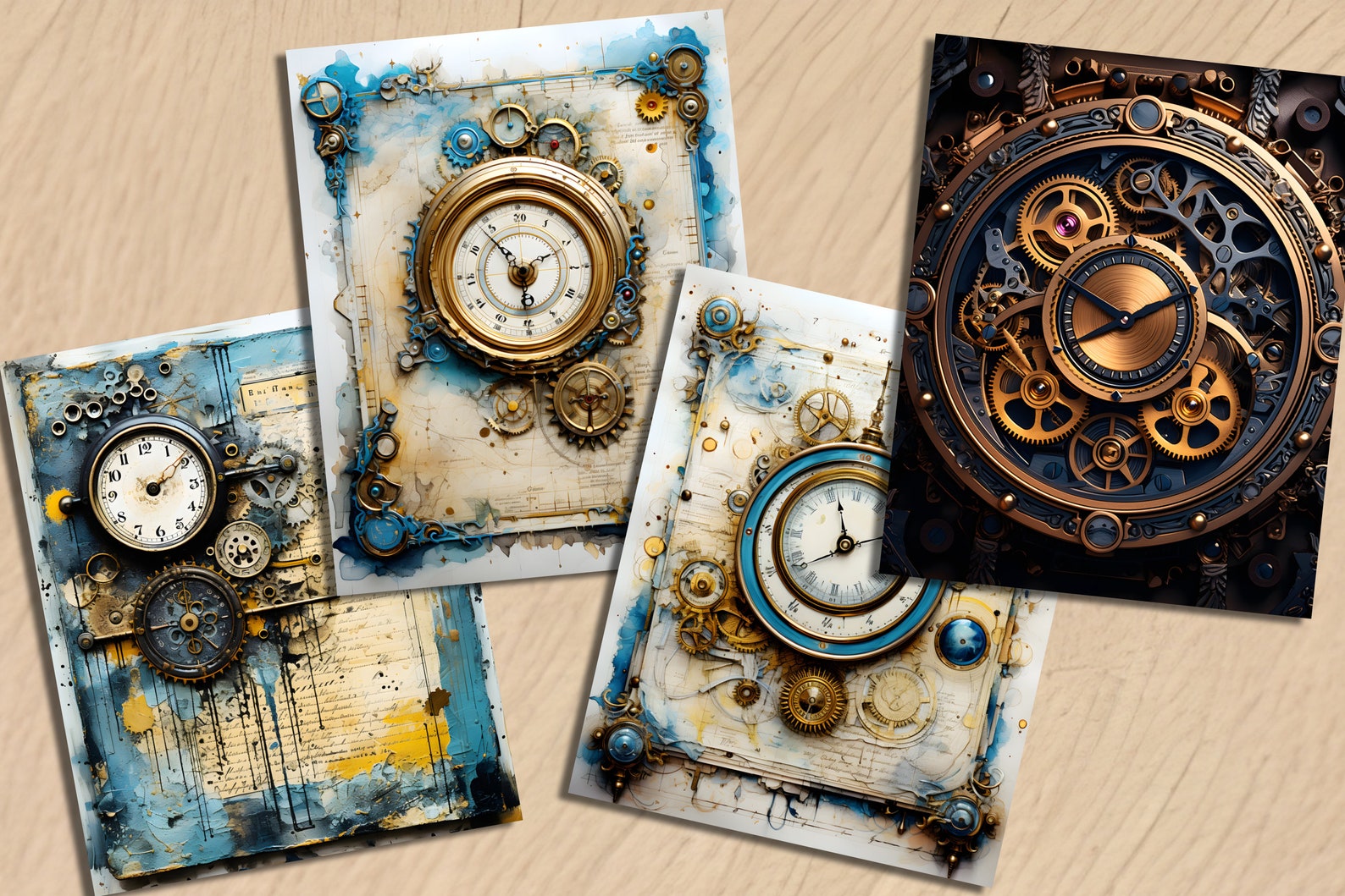 Digital Journal Steampunk Pattern Instant Download Printable Journal ...