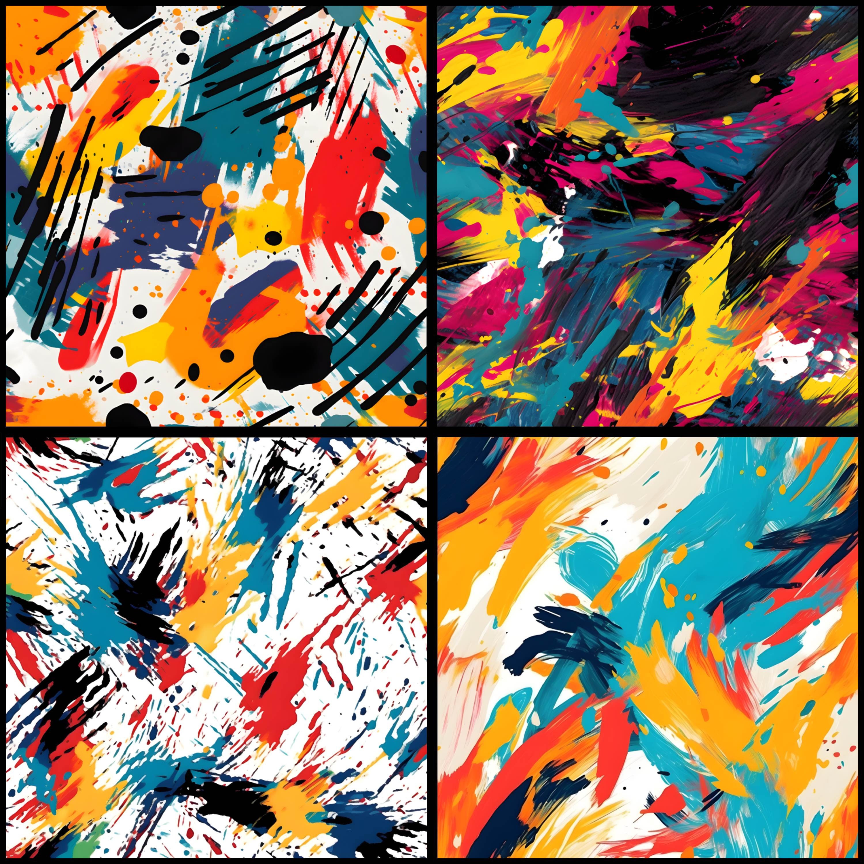Digital Paper Expressionist Pattern Instant Download Seamless Digital ...
