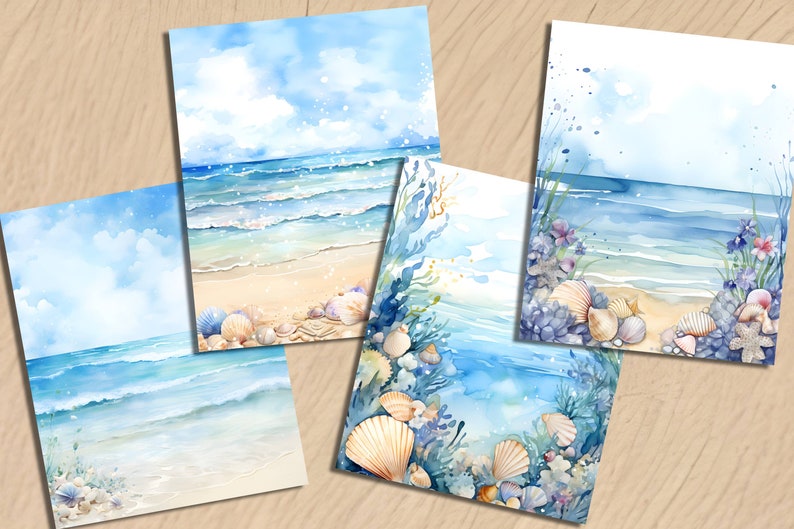 Digital Journal Seashore Pattern Instant Download Printable Journal ...