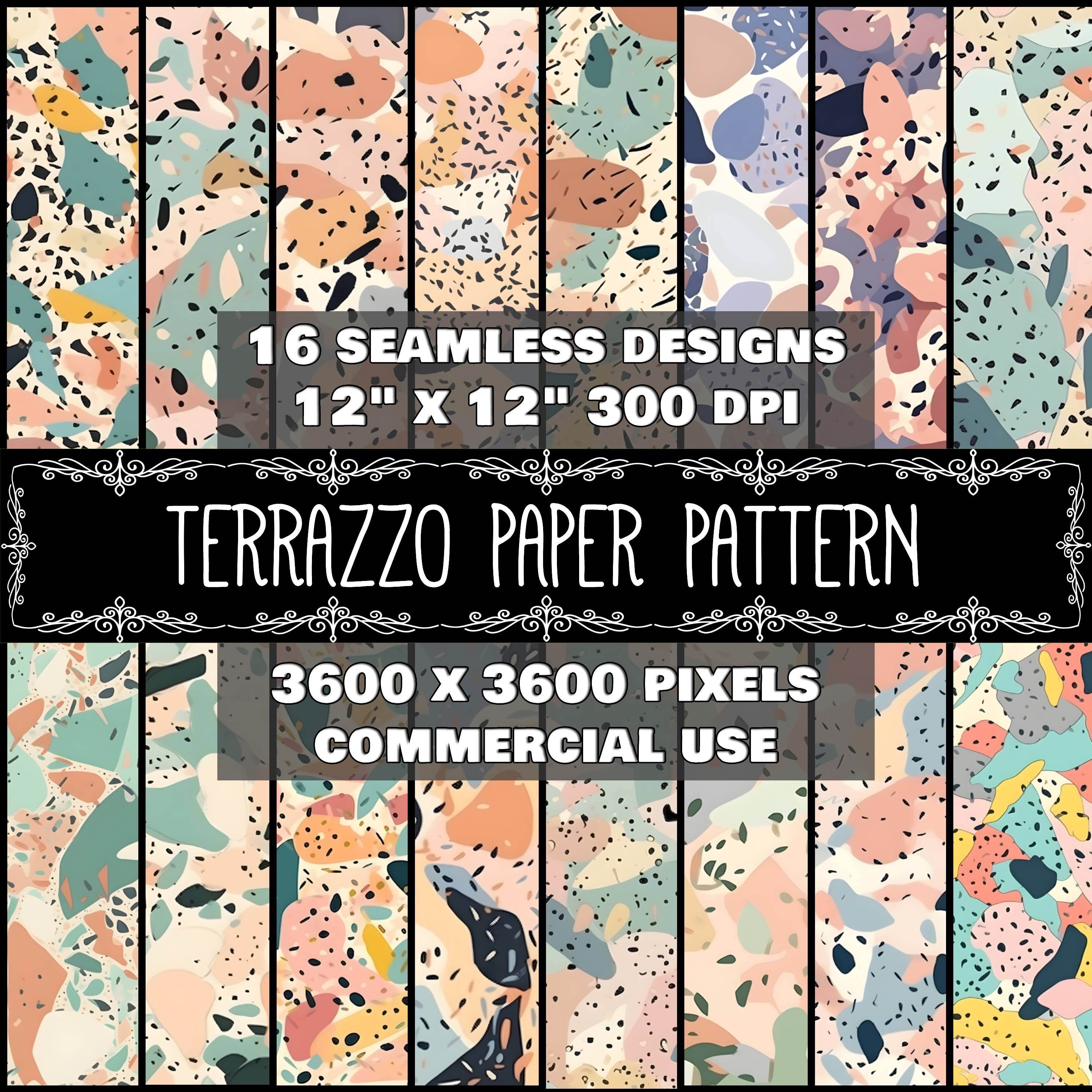 Digital Paper Terrazzo Pattern Instant Download Seamless Digital ...