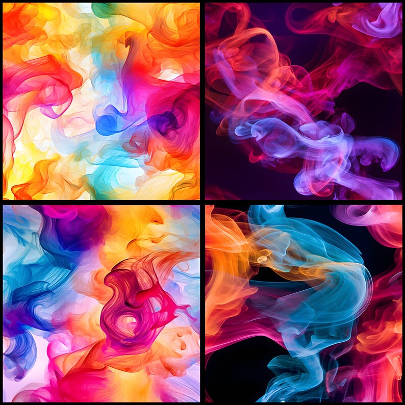 Digital Paper Smoke Pattern Instant Download Seamless Digital Colored ...