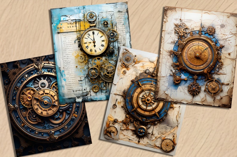 Digital Journal Steampunk Pattern Instant Download Printable Journal ...