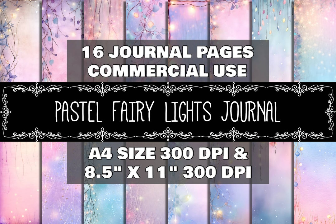 Digital Journal Fairy Lights Pattern Instant Download Digital Journal ...