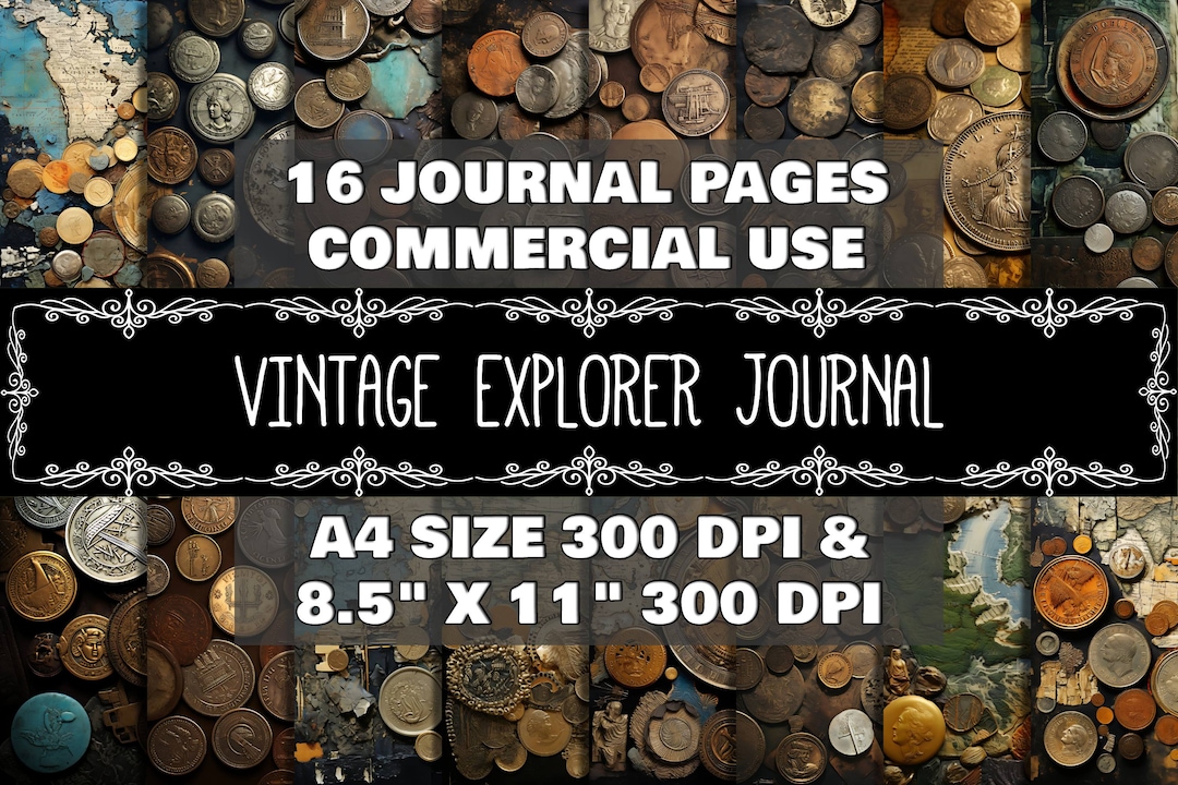 Digital Journal Explorer Pattern Instant Download Printable Journal ...