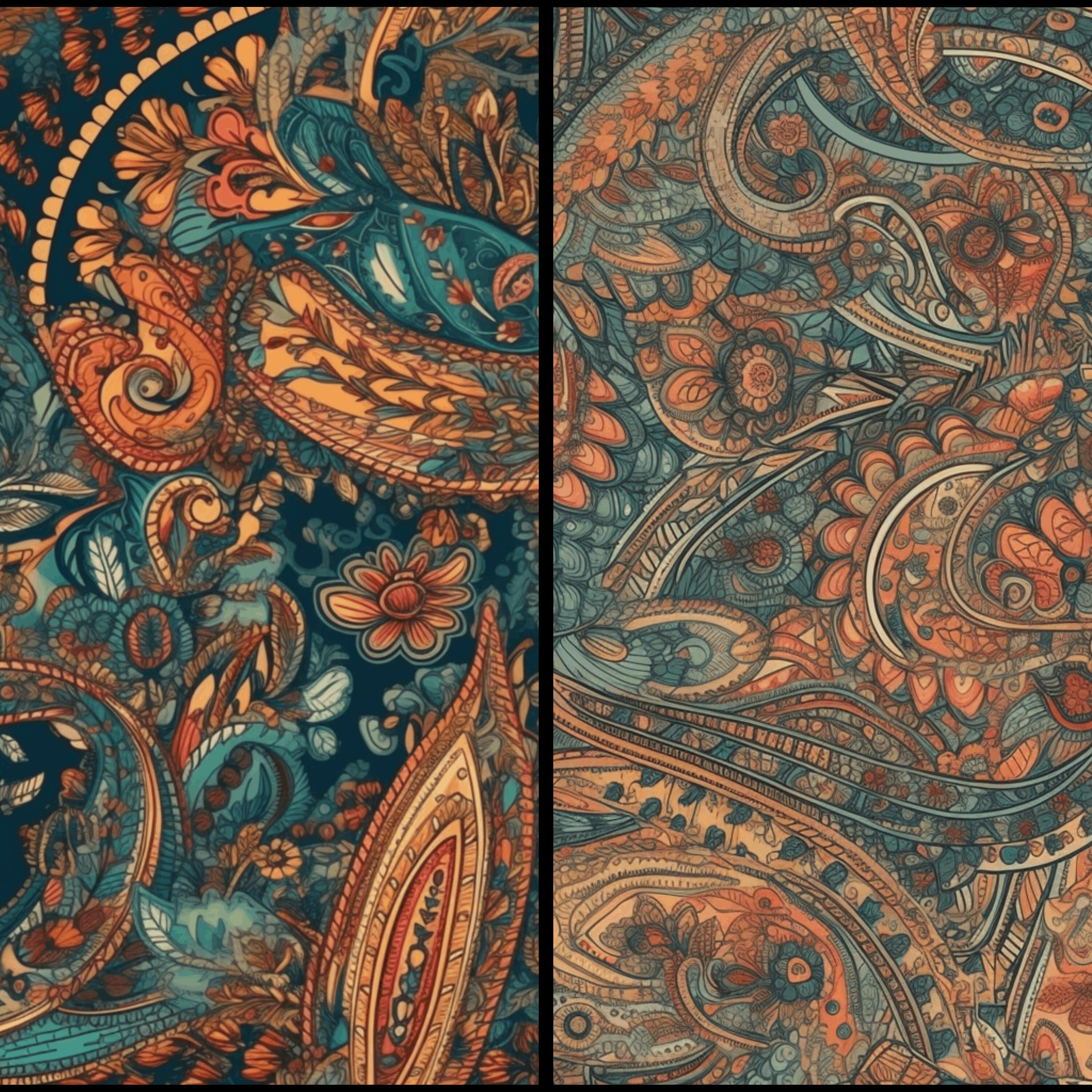 Digital Paper Paisley Pattern Instant Download Seamless Digital Paisley ...