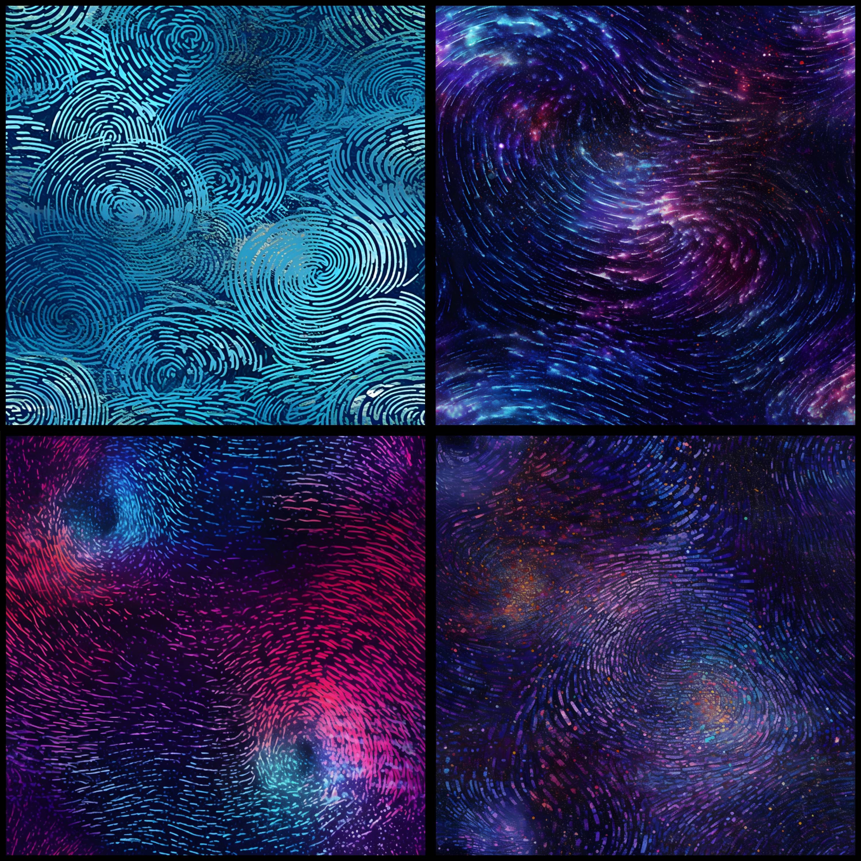 Digital Paper Fingerprints Pattern Instant Download Seamless Digital ...