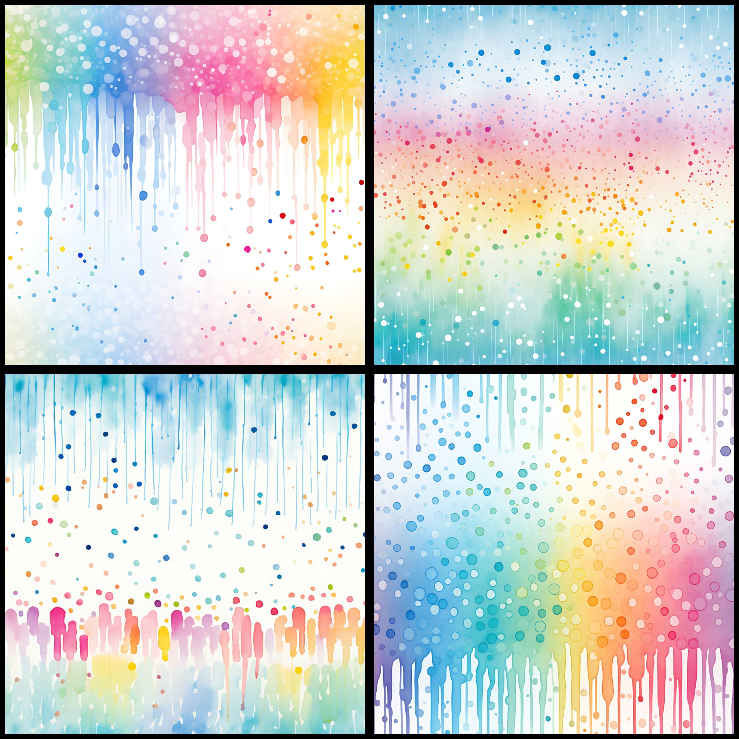 Digital Paper Raindrops Pattern Instant Download Seamless Digital ...