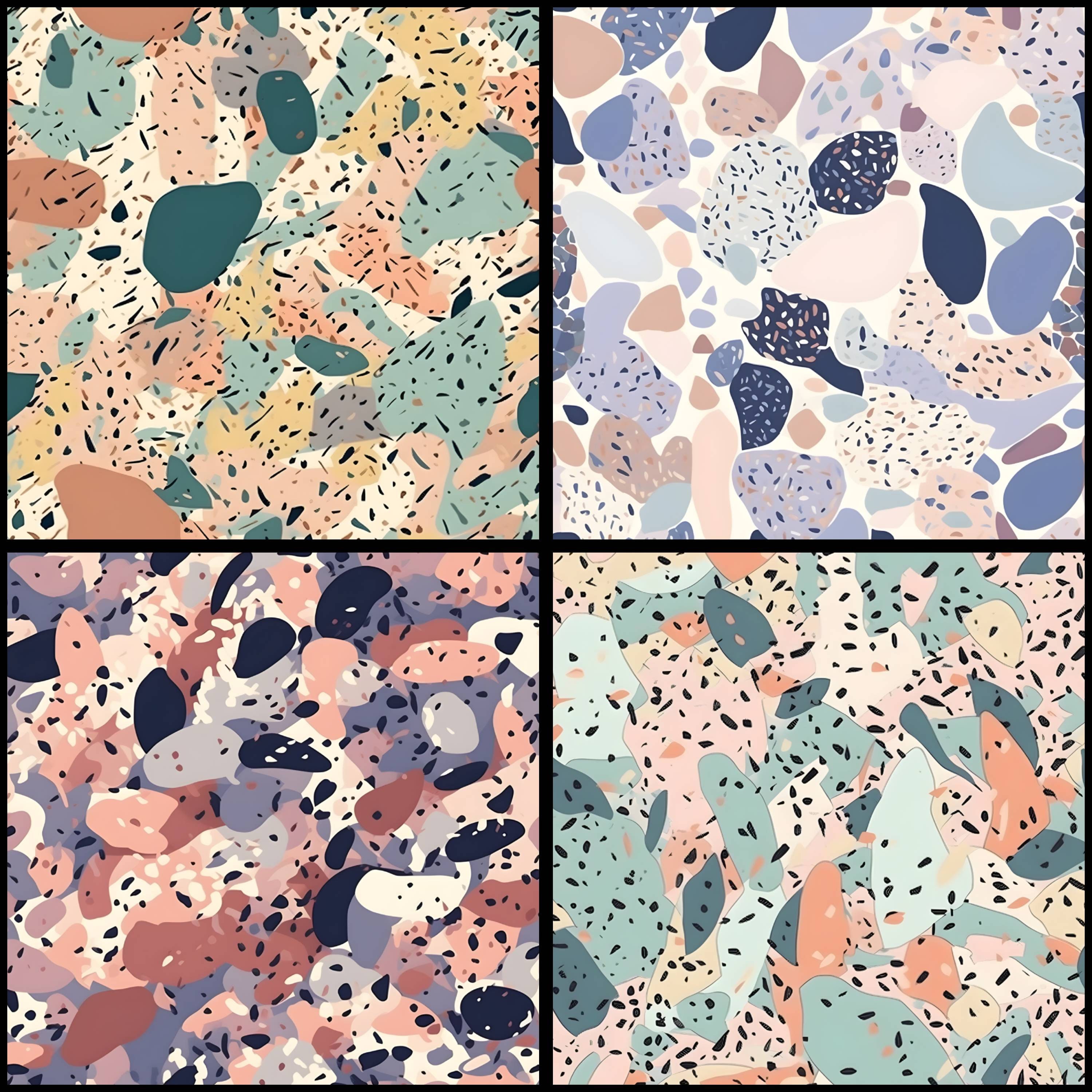 Digital Paper Terrazzo Pattern Instant Download Seamless Digital ...