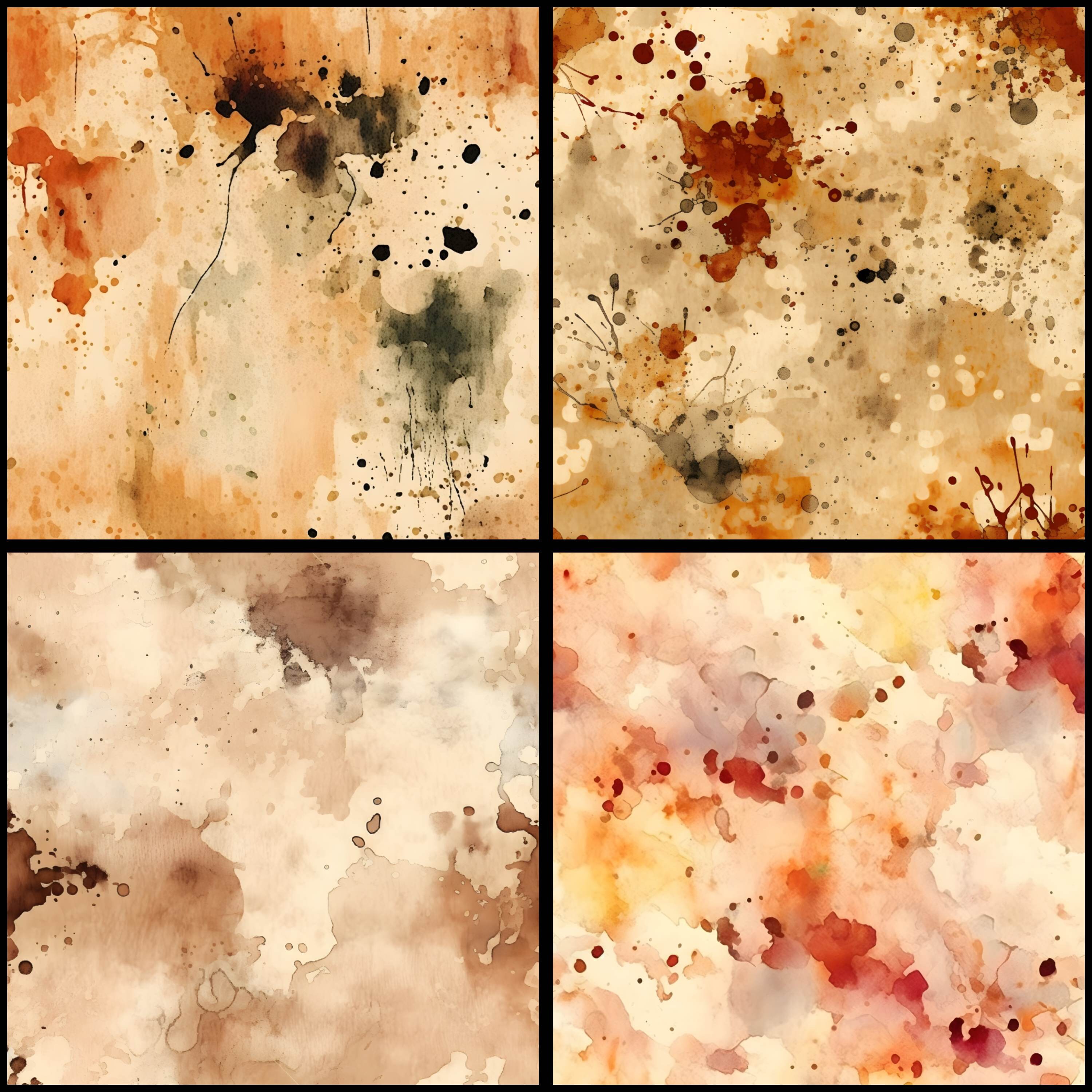 Digital Paper Stained Parchment Pattern Instant Download Seamless ...