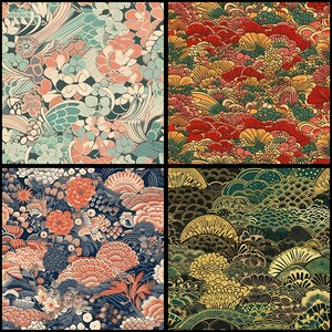 Digital Paper Chiyogami Pattern Instant Download Seamless Chiyogami ...