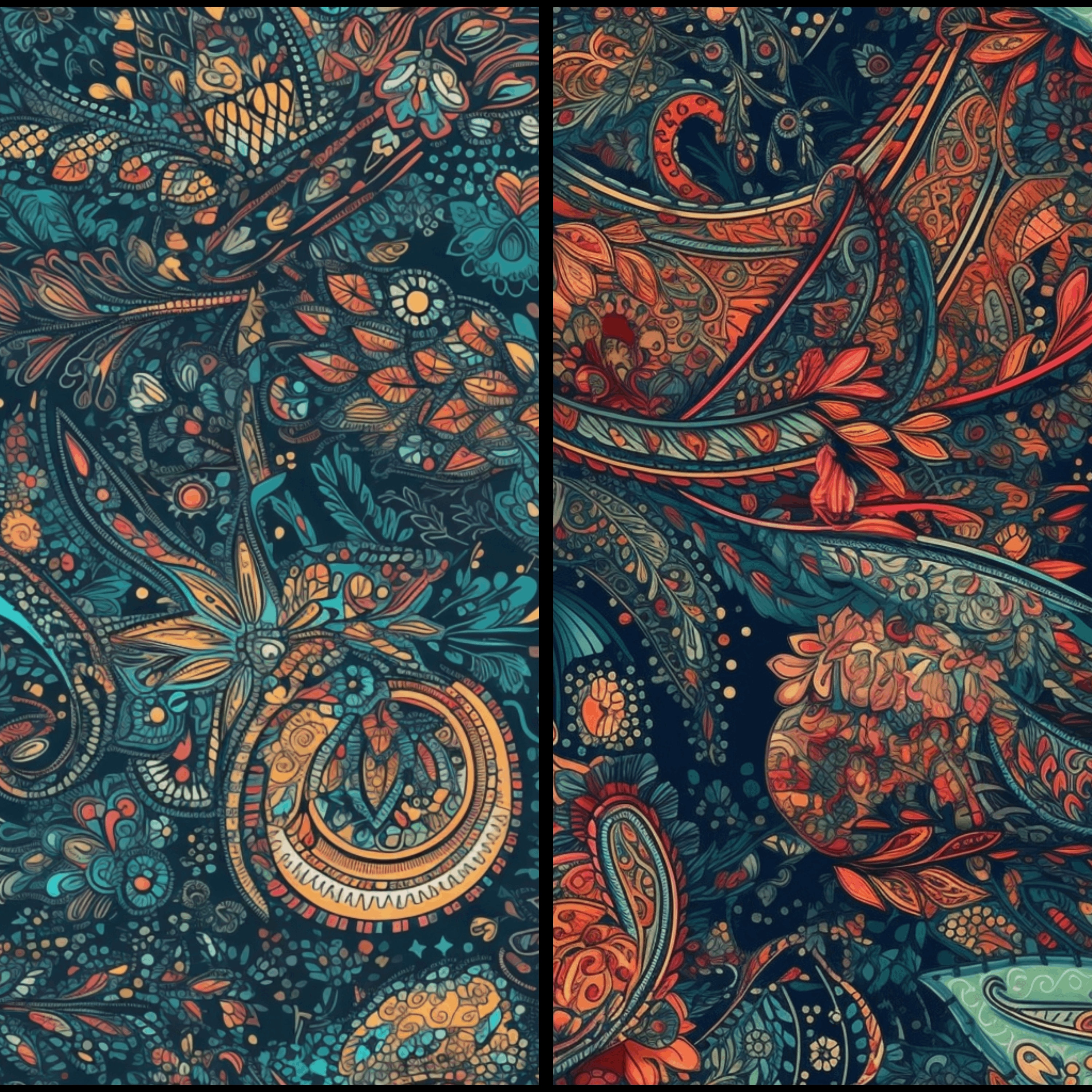 Digital Paper Paisley Pattern Instant Download Seamless Digital Paisley ...