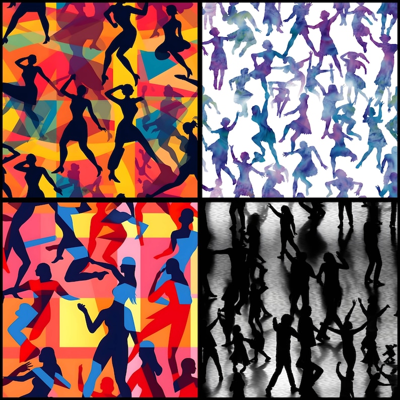 Digital Paper Dancer Pattern Instant Download Seamless Digital ...