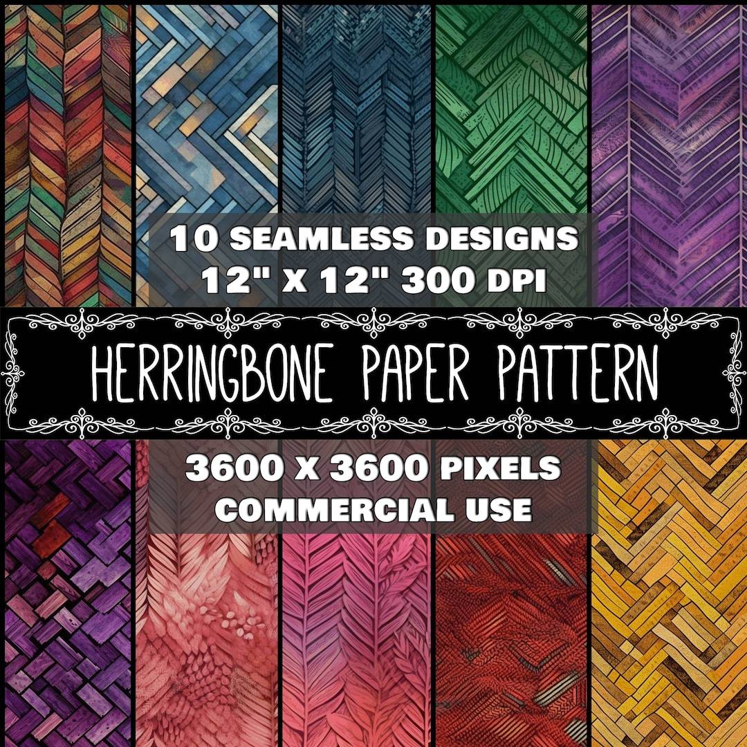 Digital Paper Herringbone Pattern Instant Download Seamless Digital ...