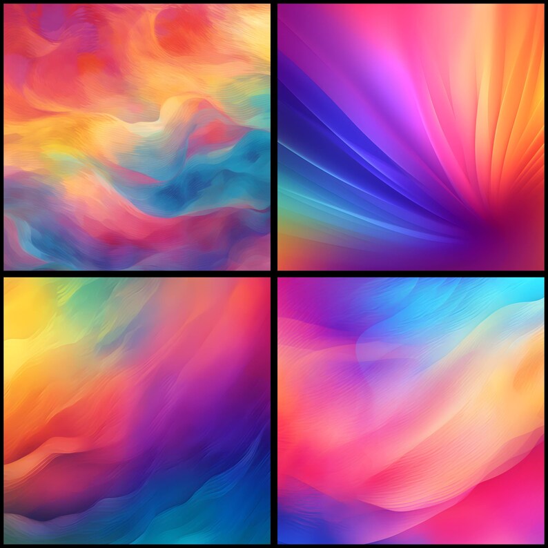 Digital Paper Spectrum Pattern Instant Download Digital Rainbow ...