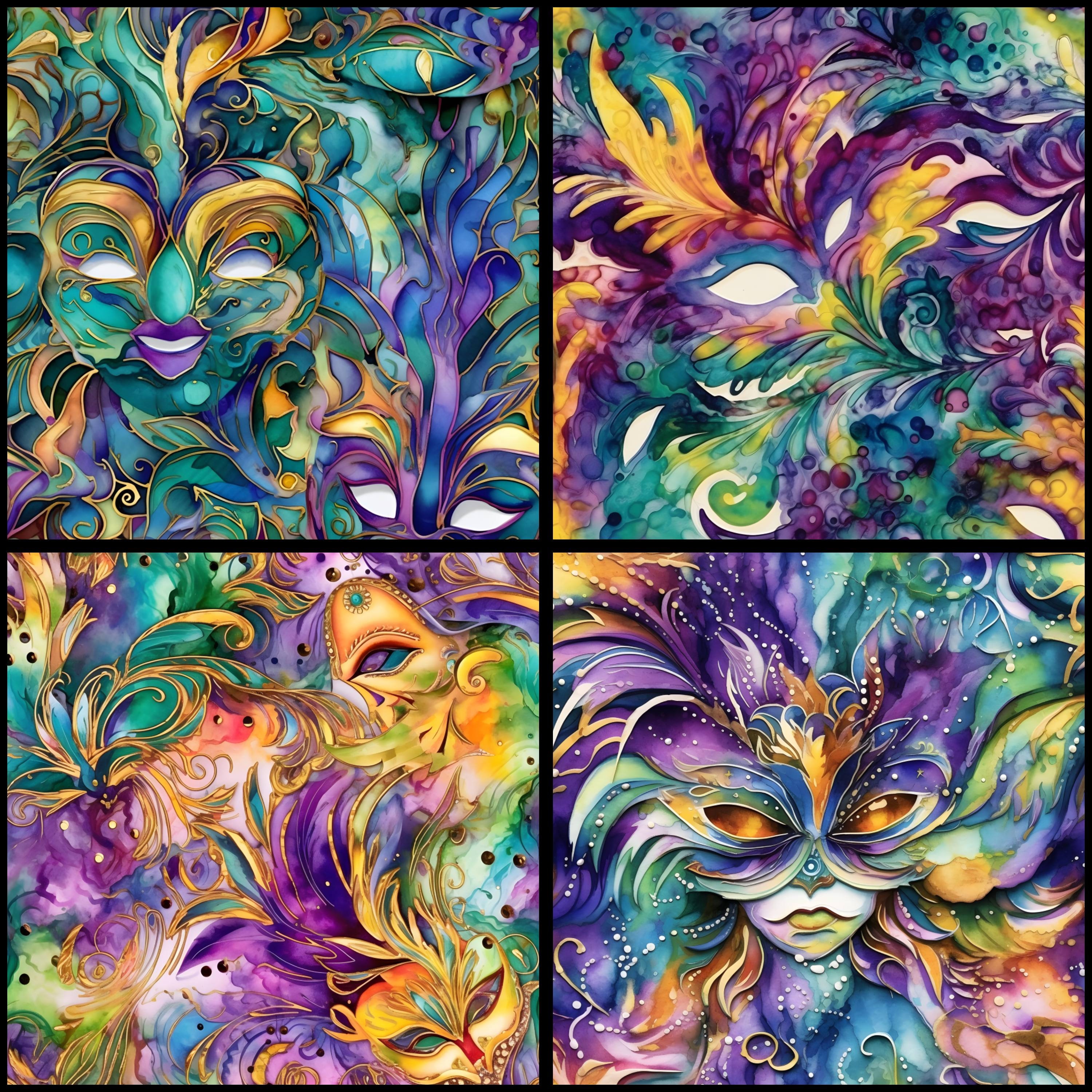 Digital Paper Mardi Gras Pattern Instant Download Seamless Digital ...