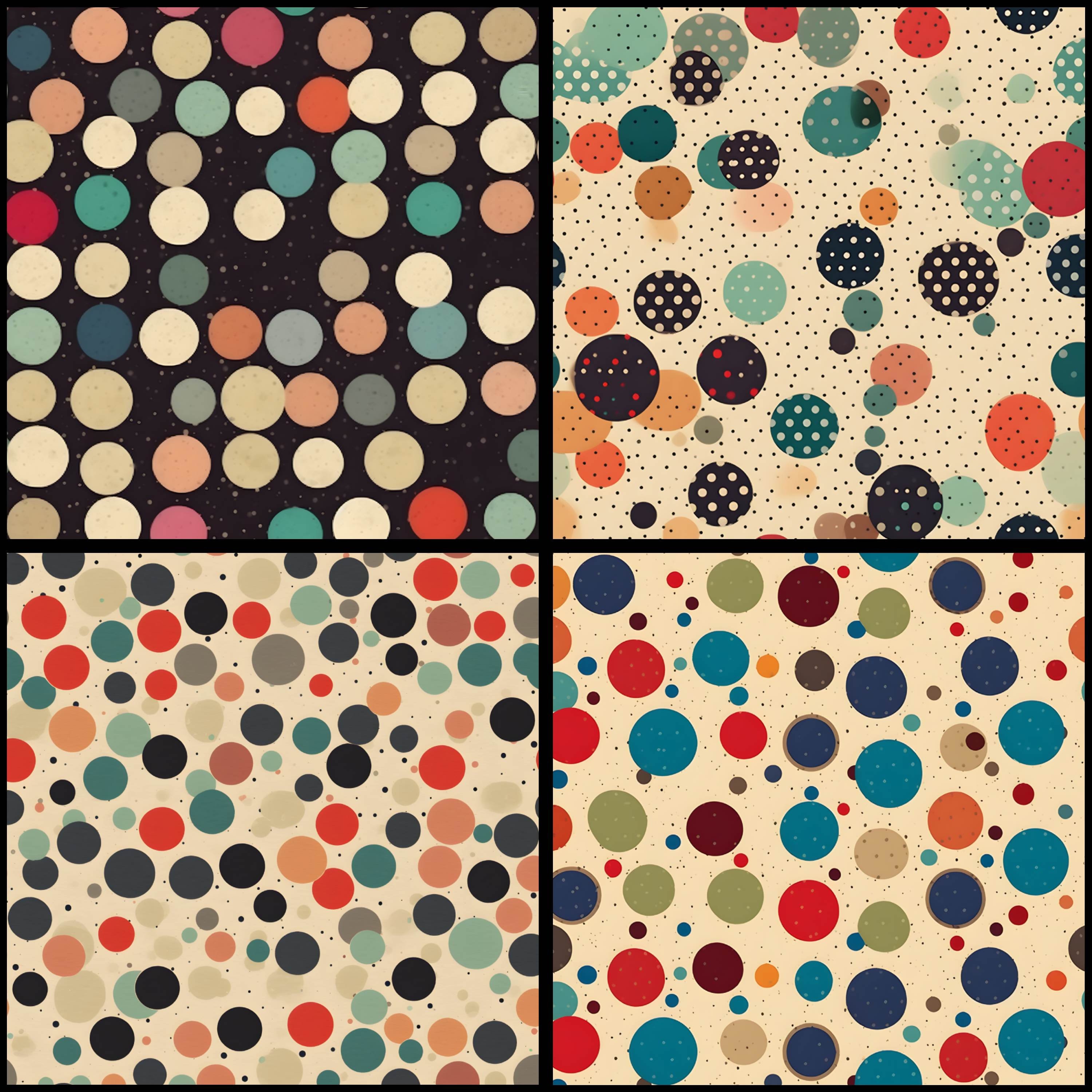 Digital Paper Polka Dot Pattern Instant Download Seamless Digital ...
