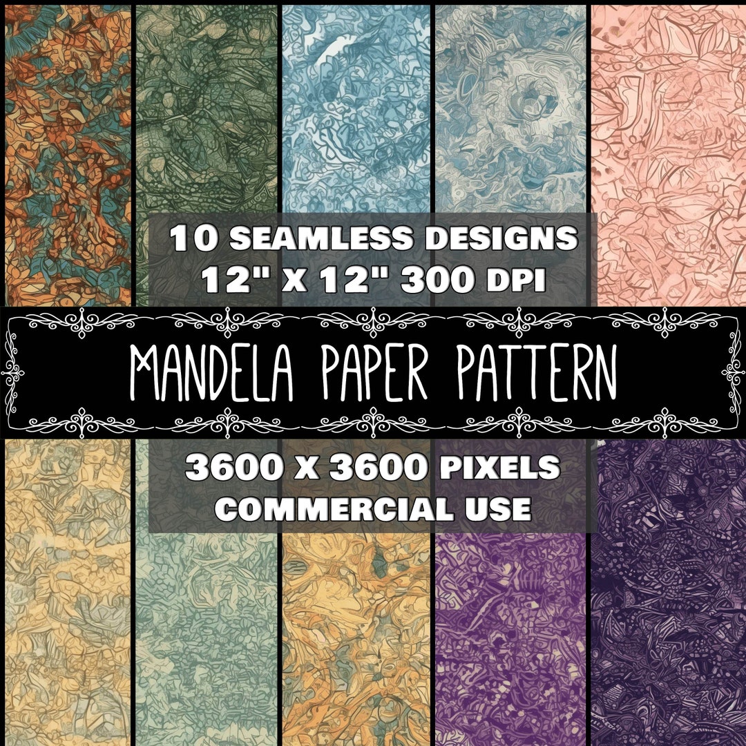 Digital Paper Mandala Pattern Instant Download Seamless Digital Mandala ...
