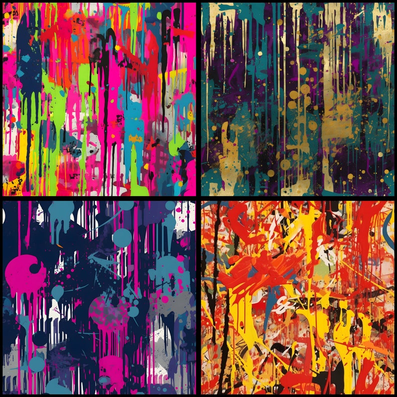 Digital Paper Graffiti Pattern Seamless Instant Download Digital ...