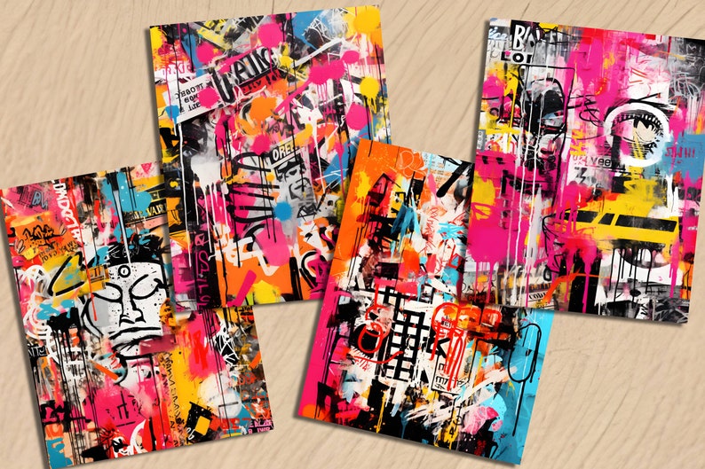 Digital Journal Graffiti Pattern Instant Download Printable Journal ...