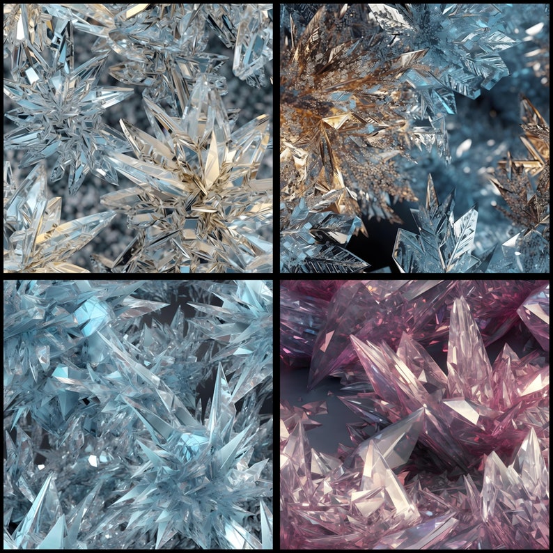 Digital Paper Ice Crystal Pattern Instant Download Seamless Digital Ice ...