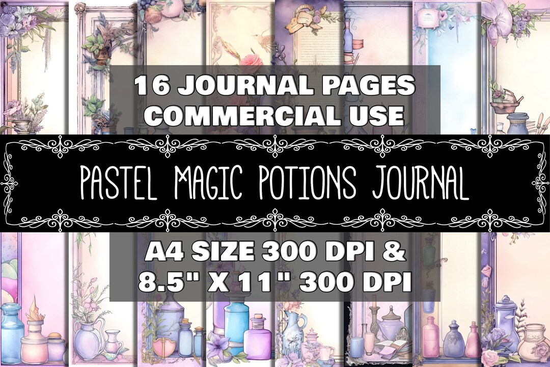 Digital Journal Potions Pattern Instant Download Digital Journal Magic ...