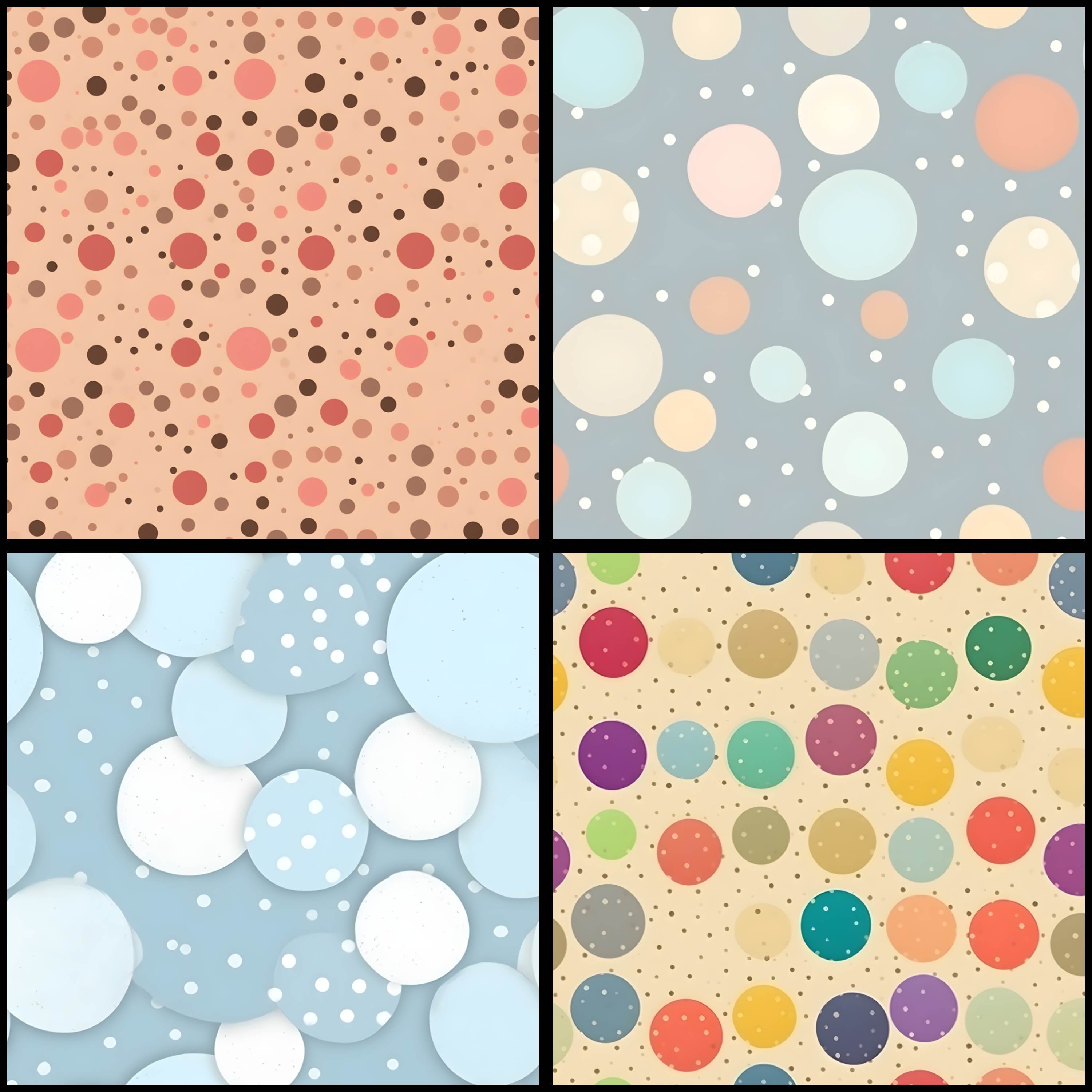 Digital Paper Polka Dot Pattern Instant Download Seamless Digital ...