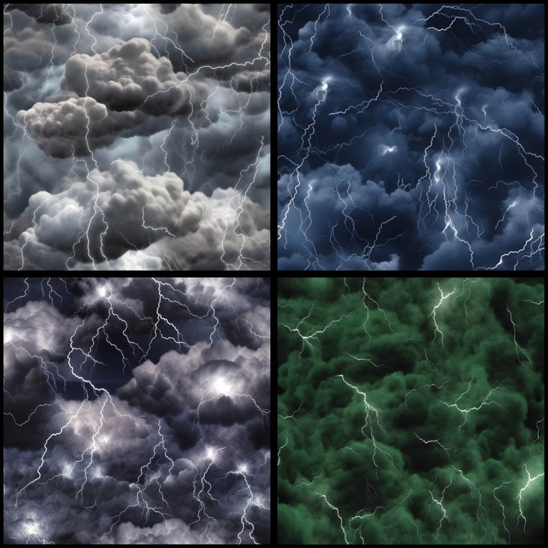 Digital Paper Lightning Bolt Pattern Instant Download Seamless Digital ...
