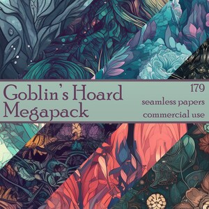Printable Seamless Digital Paper Textures Goblin's Hoard MEGAPACK ...