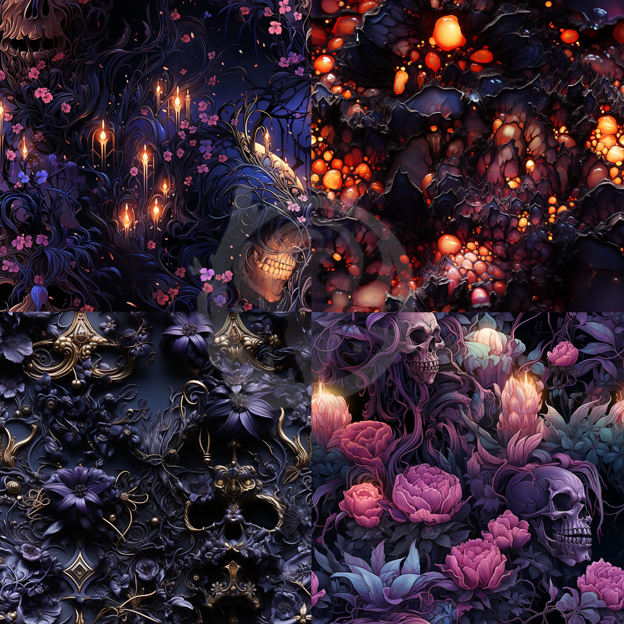 Printable Seamless Digital Paper Textures Witch Heart - Etsy