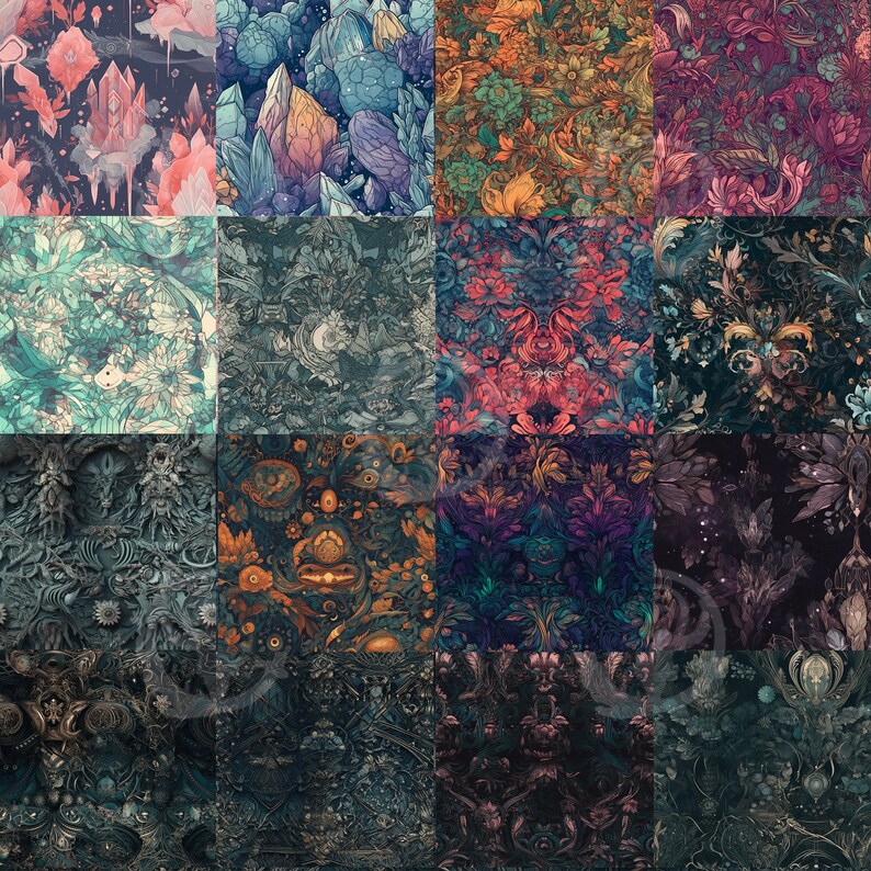 Printable Seamless Digital Paper Textures Goblin's Hoard - Etsy