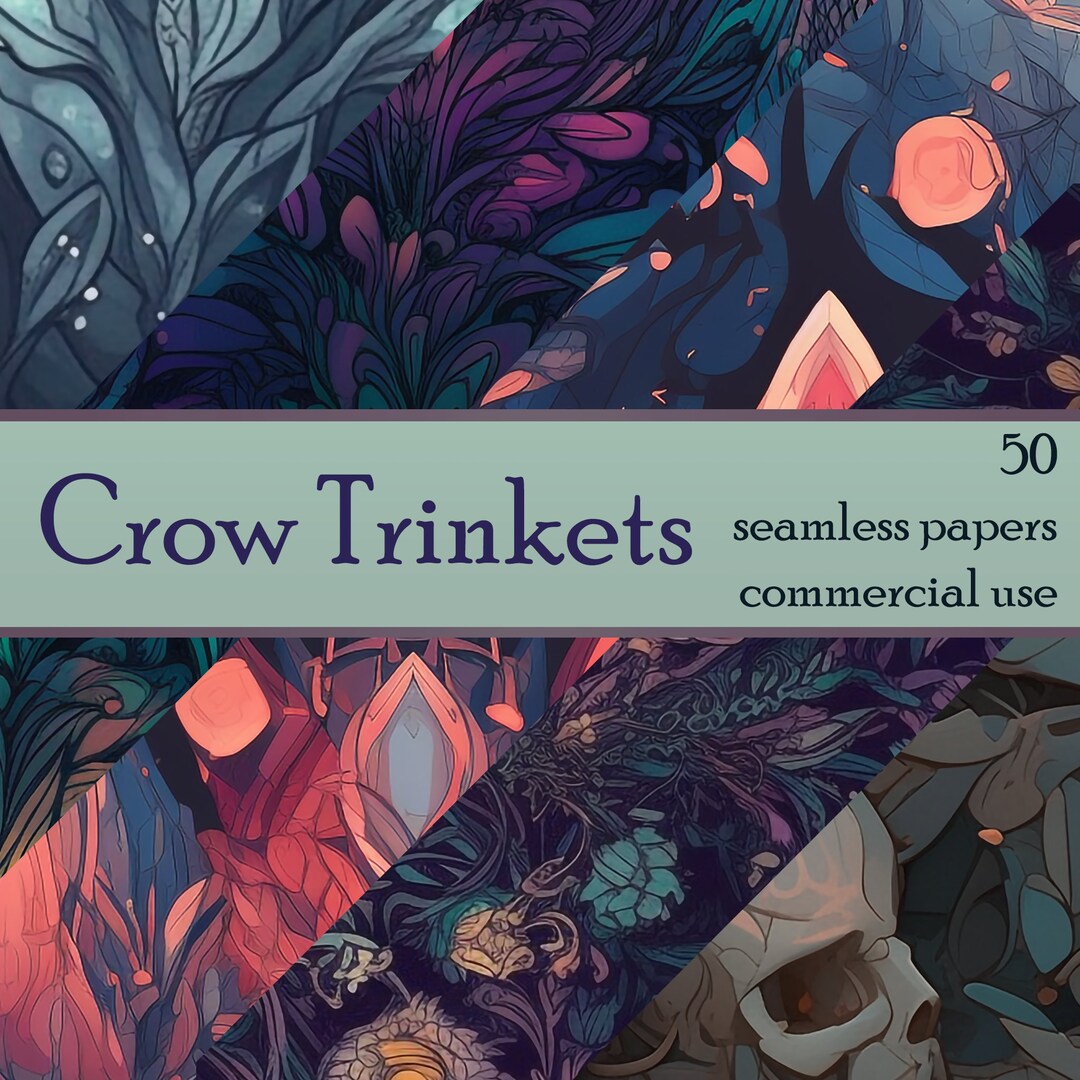 Printable Seamless Digital Paper Textures Crow Trinkets Instant ...