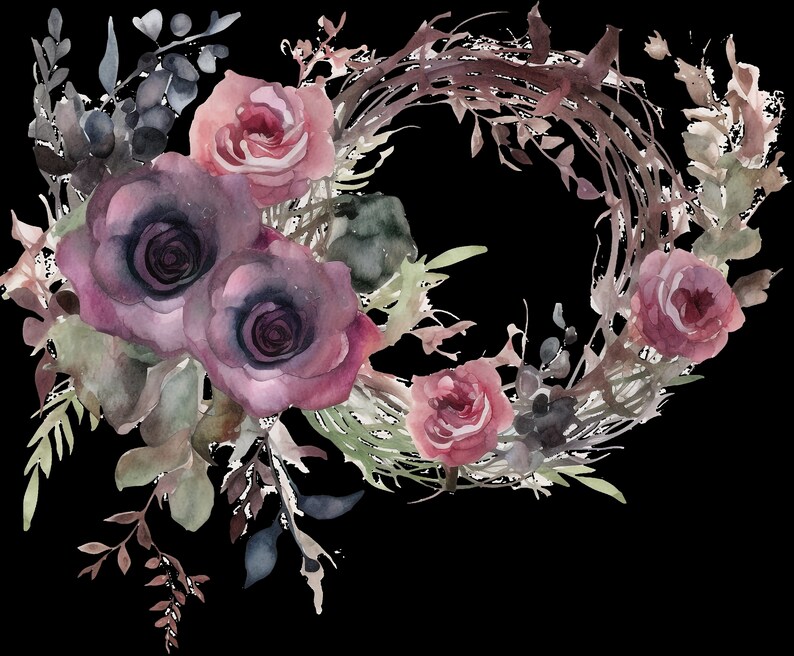 Witchcore / Cottagecore Floral Clipart Instant Download - Etsy