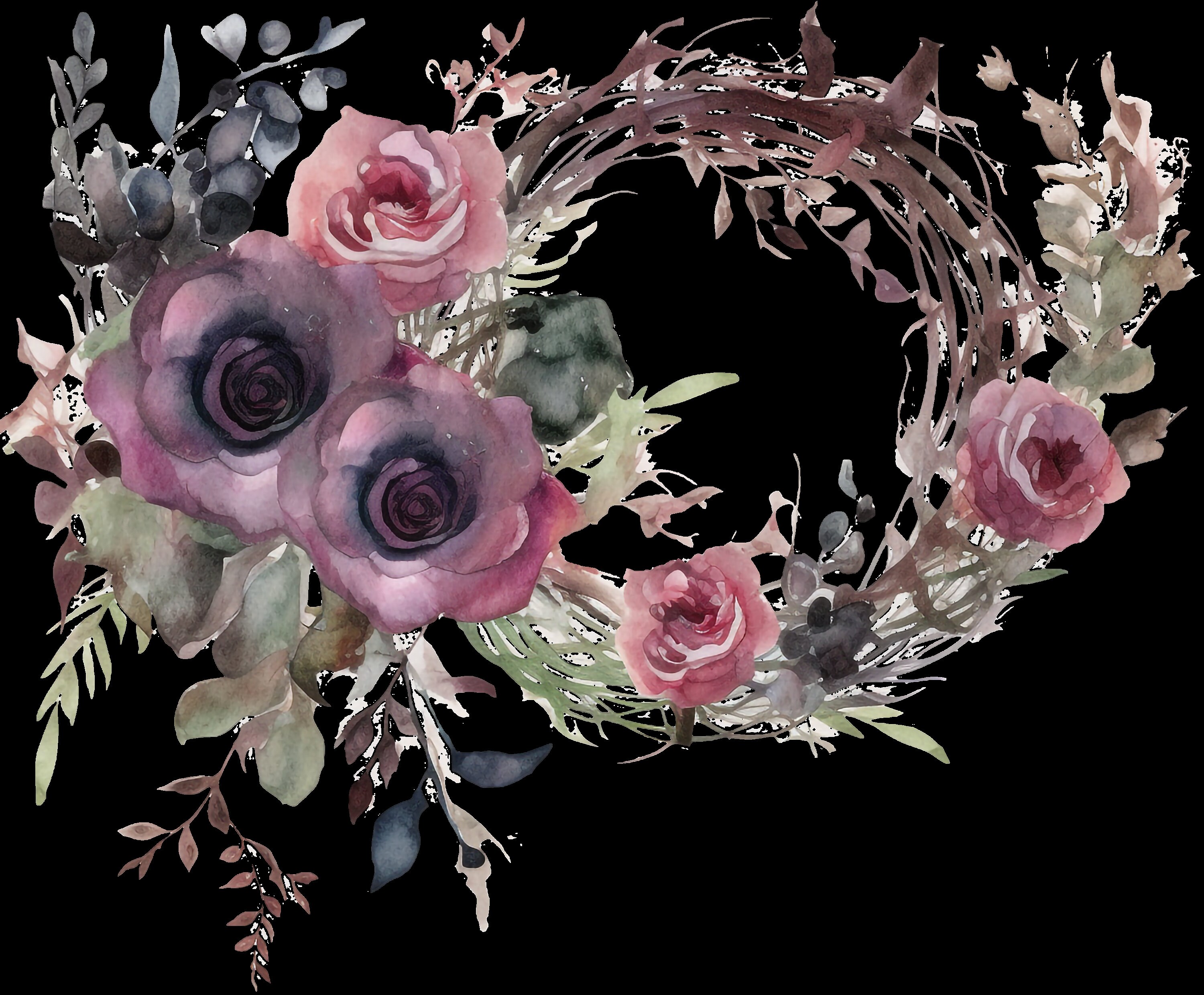 Witchcore / Cottagecore Floral Clipart Instant Download Printable ...